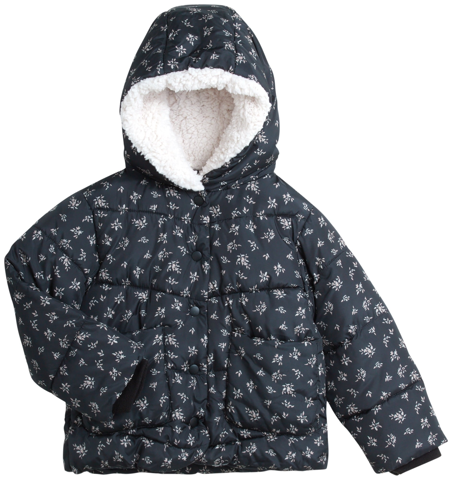 Jessica Simpson Baby Girls' Winter Jacket - Quilted Fleece Lined Puffer ...