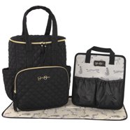 Jessica Simpson Black Diamond Quilted Diaper Bag Backpack, Leopard ...