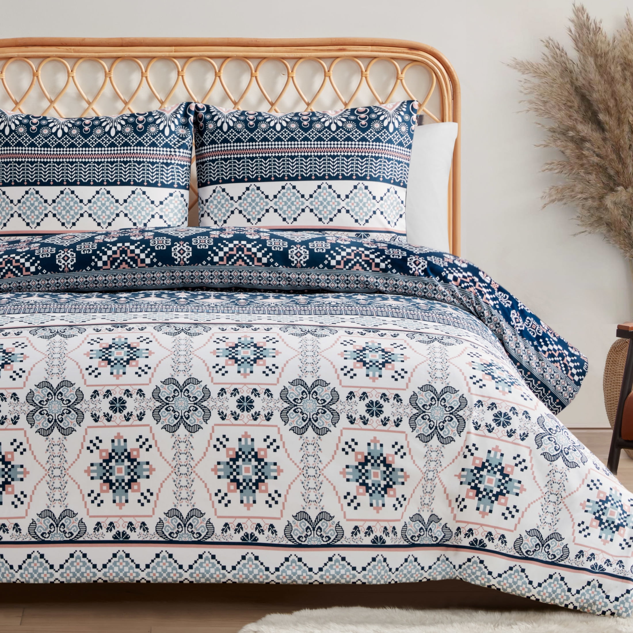 Jessica Simpson Boho Print Comforter Set Queen/Full Size - 3 Piece Set ...