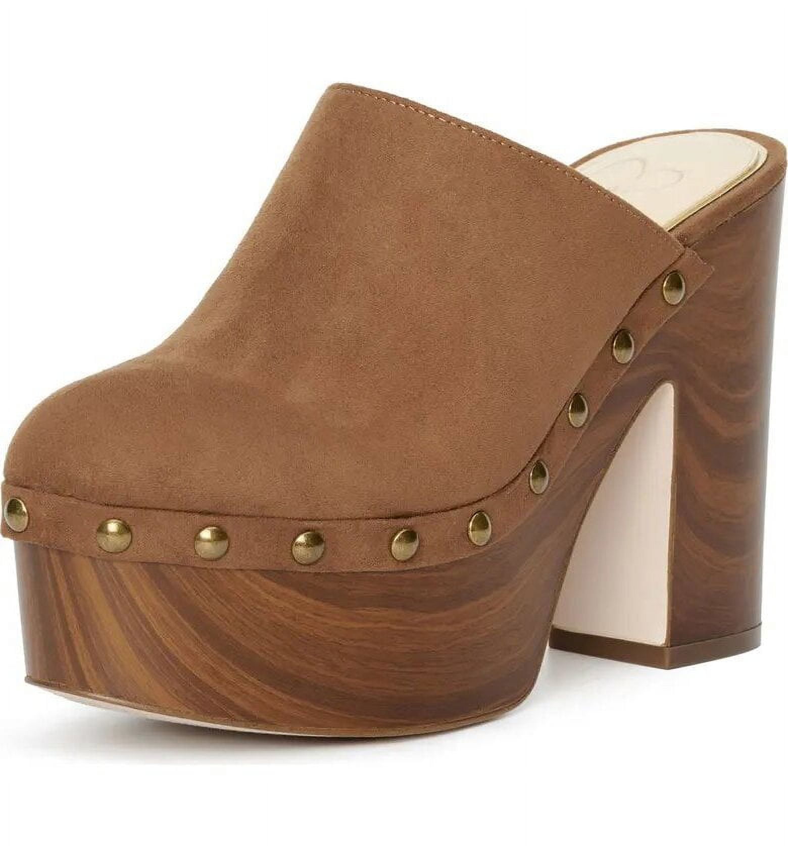 Jessica Simpson Dalila Tobacco Block Heel Almond Toe Studded Slip On ...