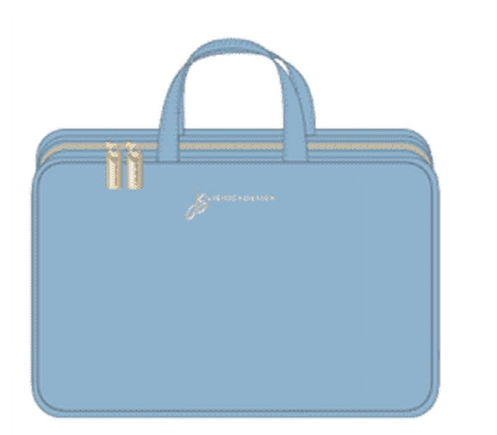 Jessica Simpson Light Blue PVC Weekender Bag with Gold Zipper and ...