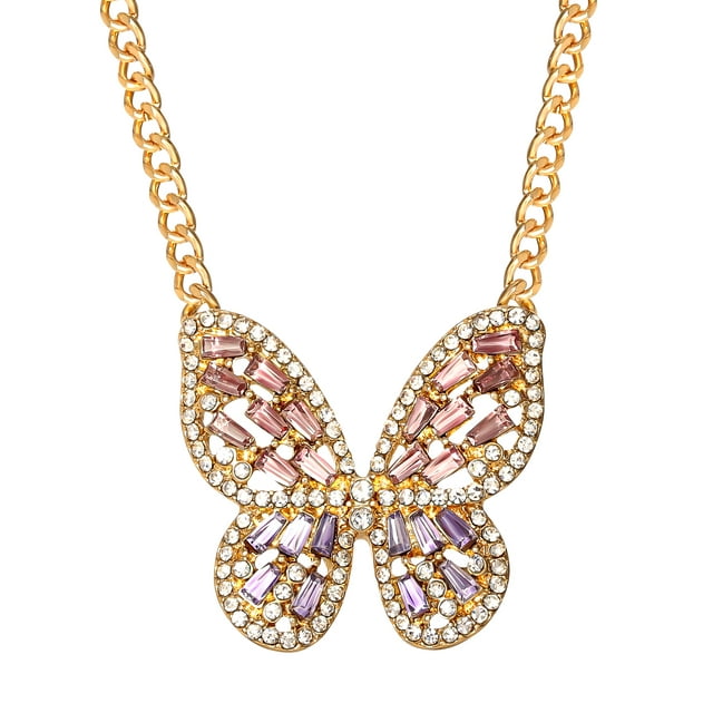 Jessica Simpson Fashion Metal Butterfly Necklace - Walmart.com
