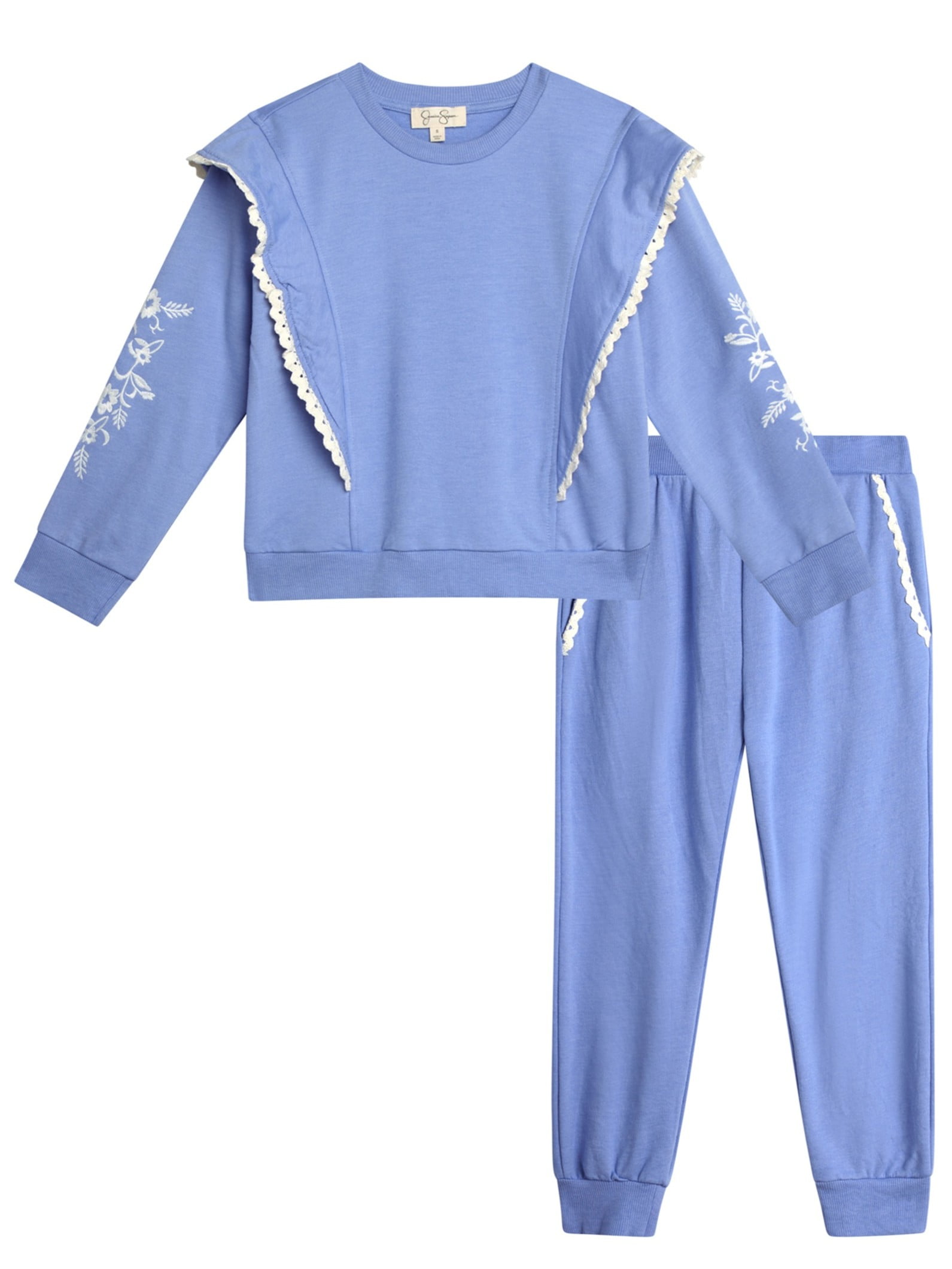 Jessica Simpson Girls' 2-Piece French Terry Joggers Set Outfit, Sizes 4 ...