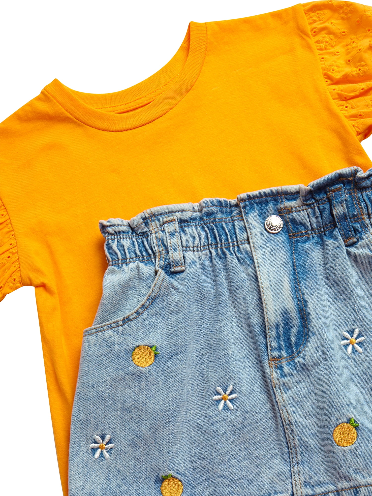 Jessica Simpson Girls' Tee and Denim Skirt Set, 2-Piece, Sizes 4-6 ...
