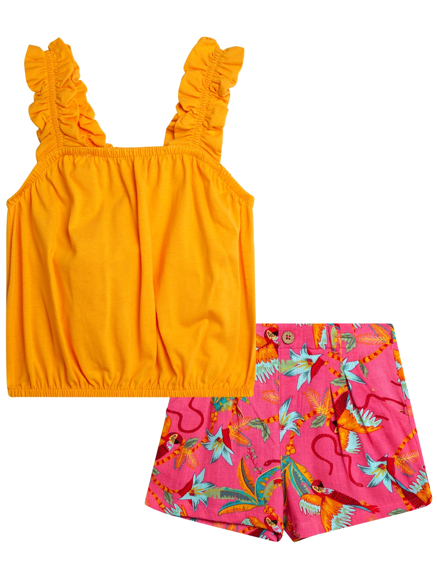 Jessica Simpson Girls' Knit and Woven Short Set, Sizes 4-12 - Walmart.com
