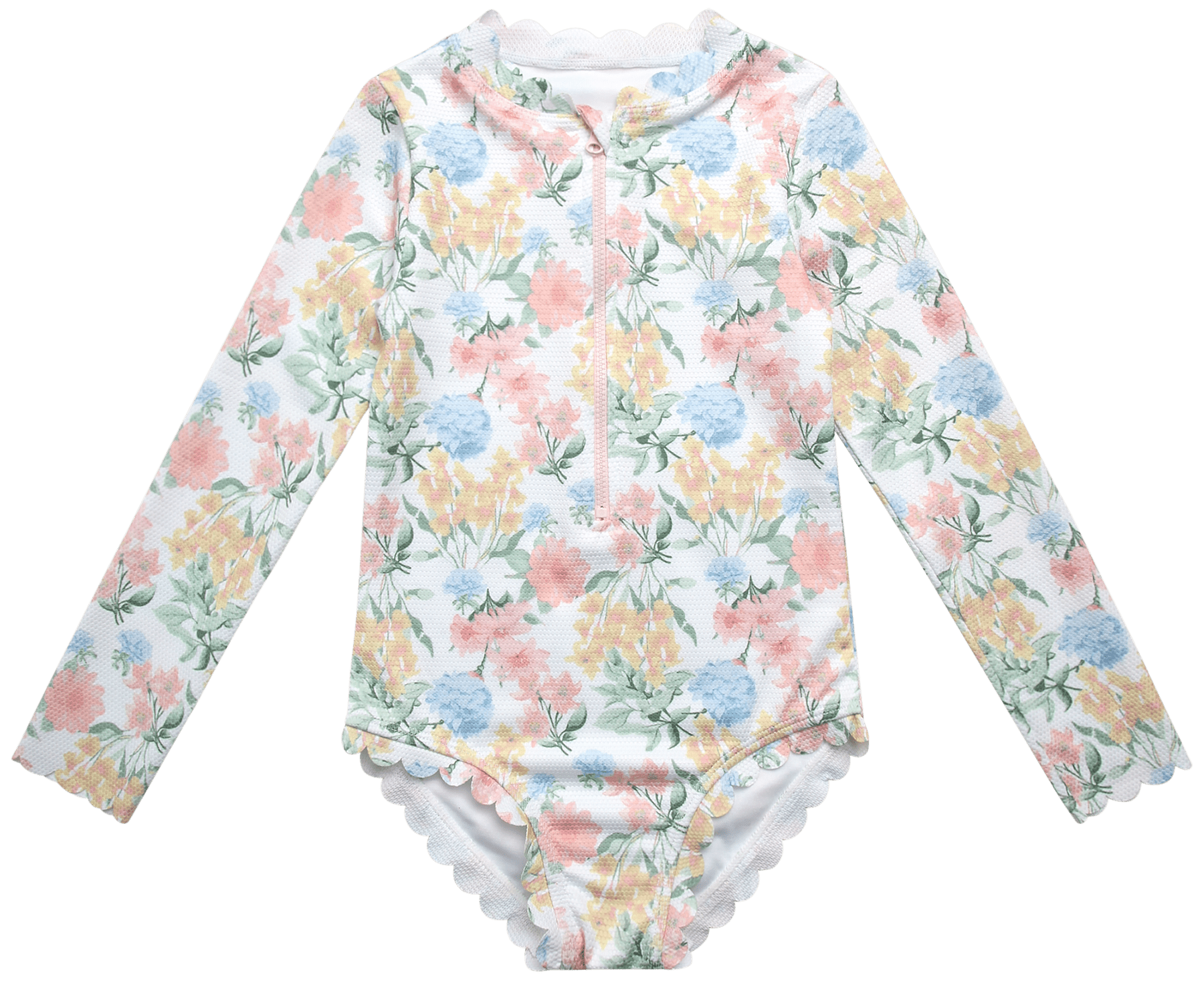 Jessica Simpson Girls' Long Sleeve Rashguard One-piece Swimsuit, Sizes ...
