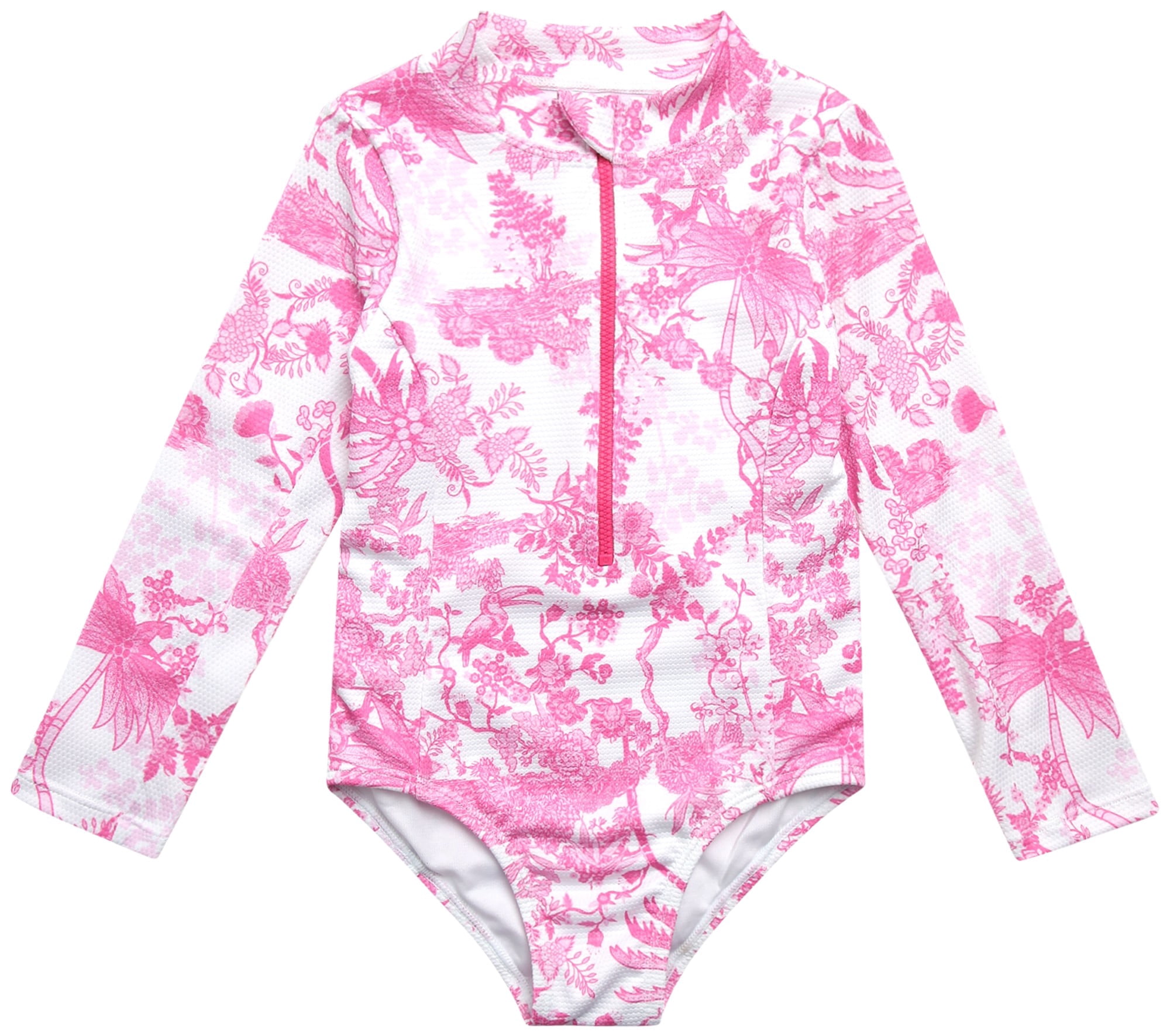 Jessica Simpson Girls' Long Sleeve Rashguard One-piece Swimsuit, Sizes ...