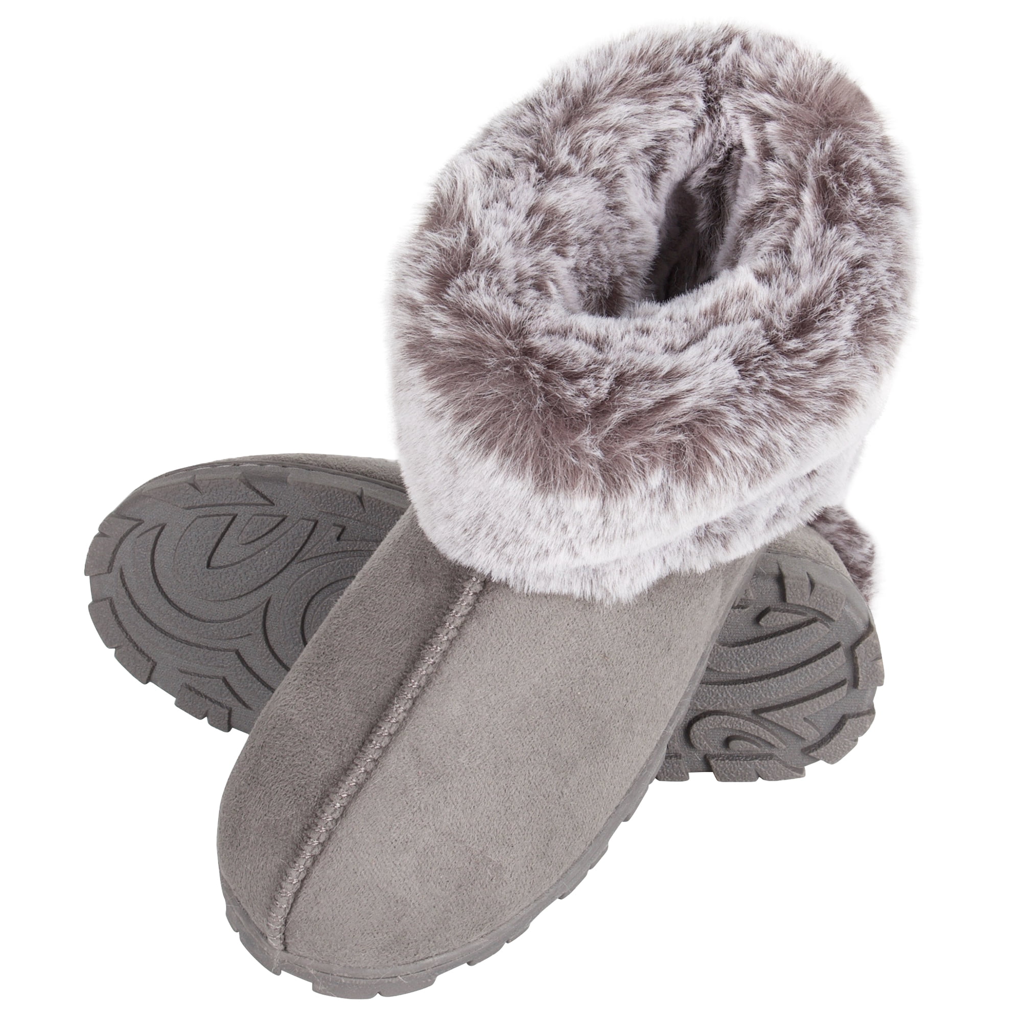 Jessica Simpson Girls Microsuede Super Soft Bootie Slippers with Indoor ...
