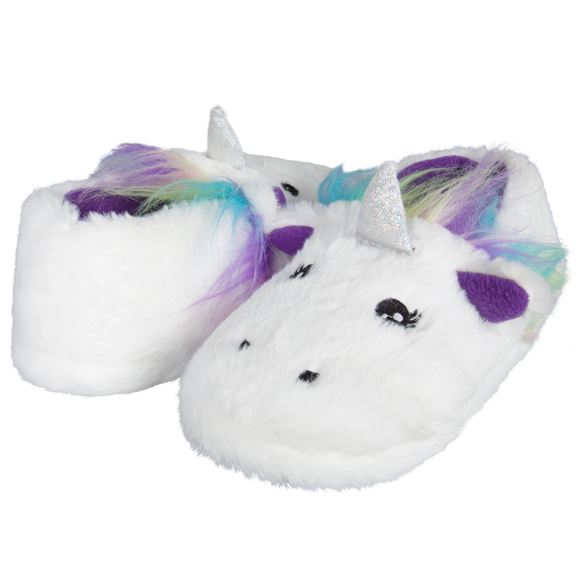 Jessica Simpson Girls Plush Fluffy Slip-on House Slippers with Memory ...