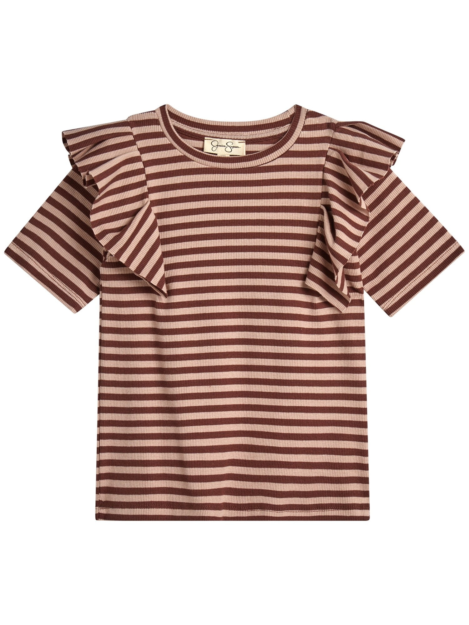 Jessica Simpson Girls' Ruffle Tee with Short Sleeves, Sizes 7-14/16 ...
