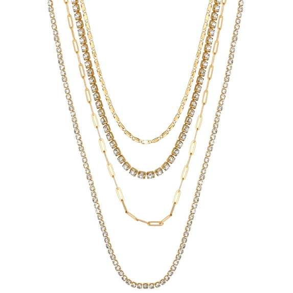 Jessica Simpson Gold tone Layer Chain Necklace - Walmart.com