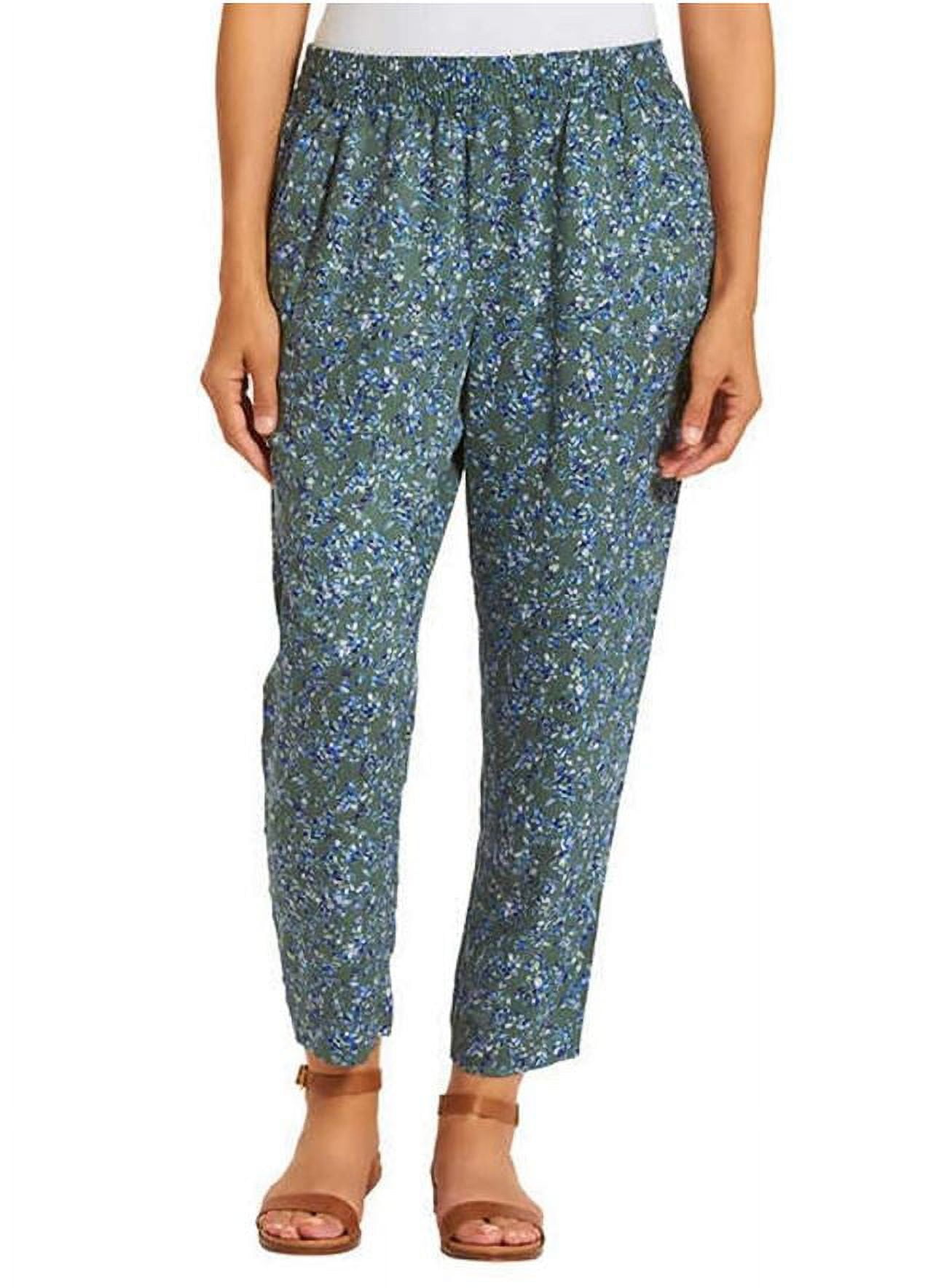 Jessica Simpson Ladies' Palazzo CADIE Crop Pants, Blue Green Floral ...