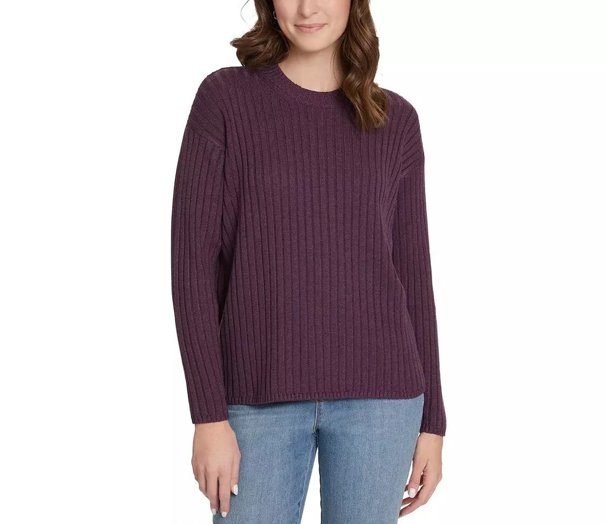 Jessica Simpson Ladies' Ribbed Sweater (Purple, M) - Walmart.com