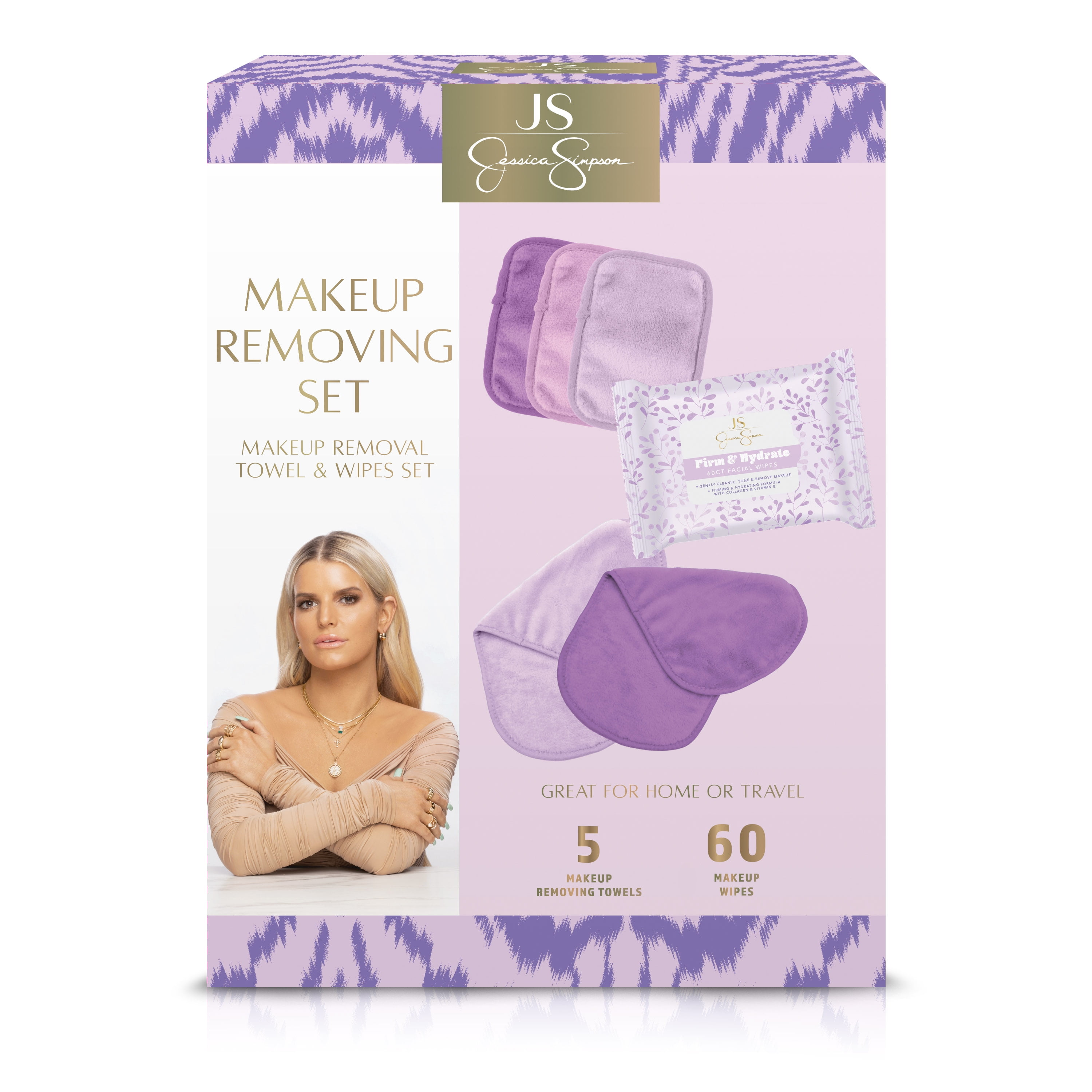 Jessica Simpson Makeup Removing Set, Makeup Removal Towel and Wipes Set ...