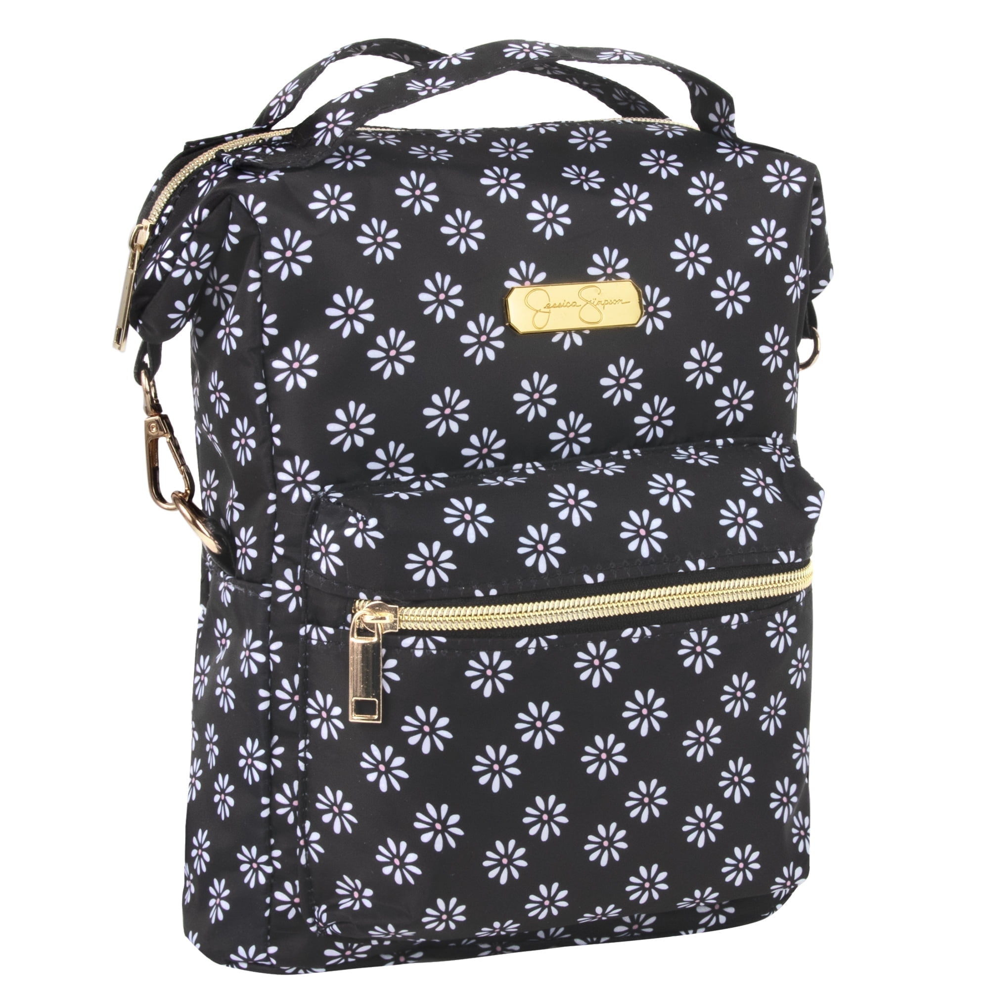 Jessica Simpson Mini Backpack Tote, Black Daisies, Functional & Stylish ...