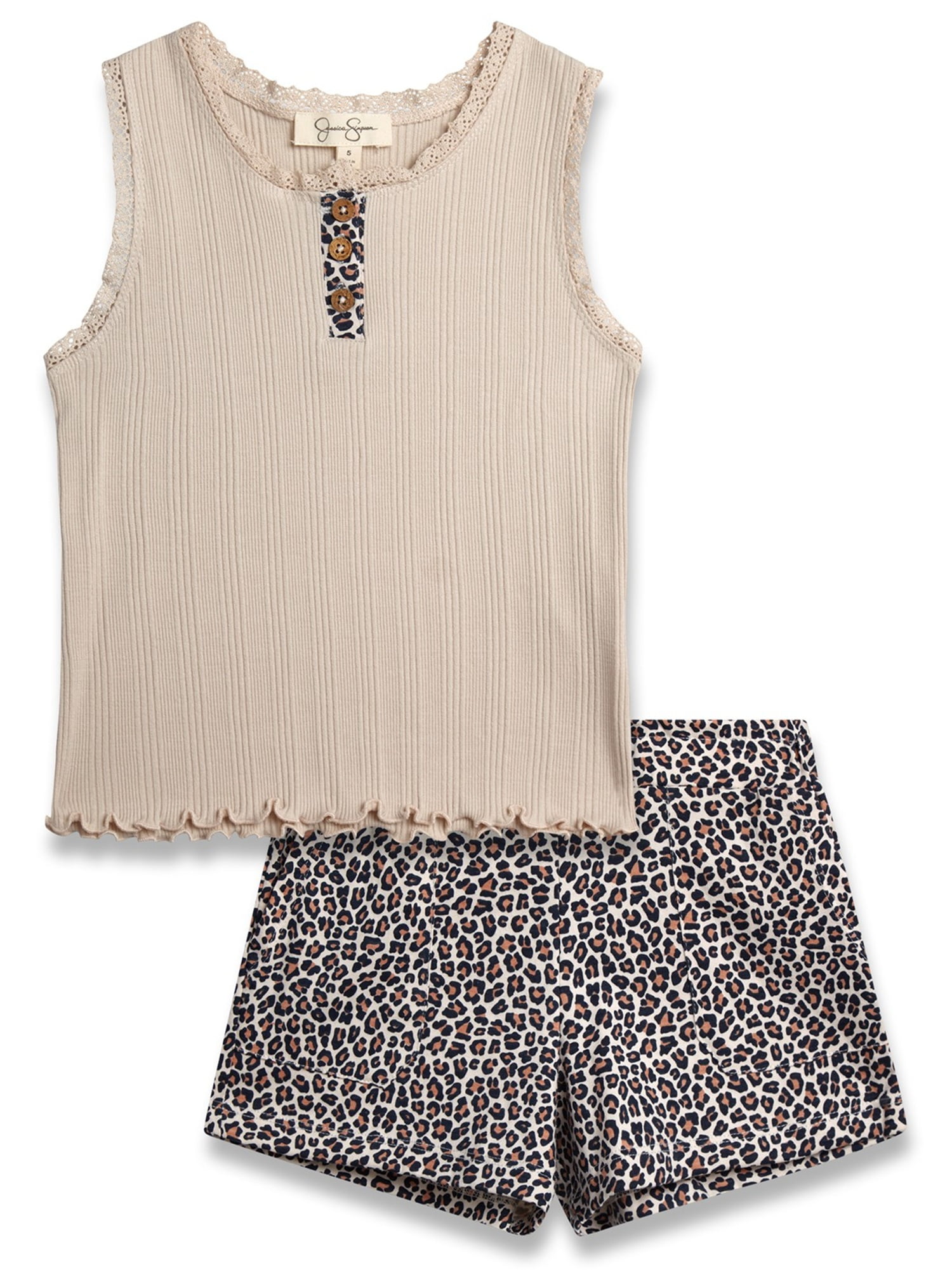 Jessica Simpson Pattern Short Set, Size 4-12 - Walmart.com