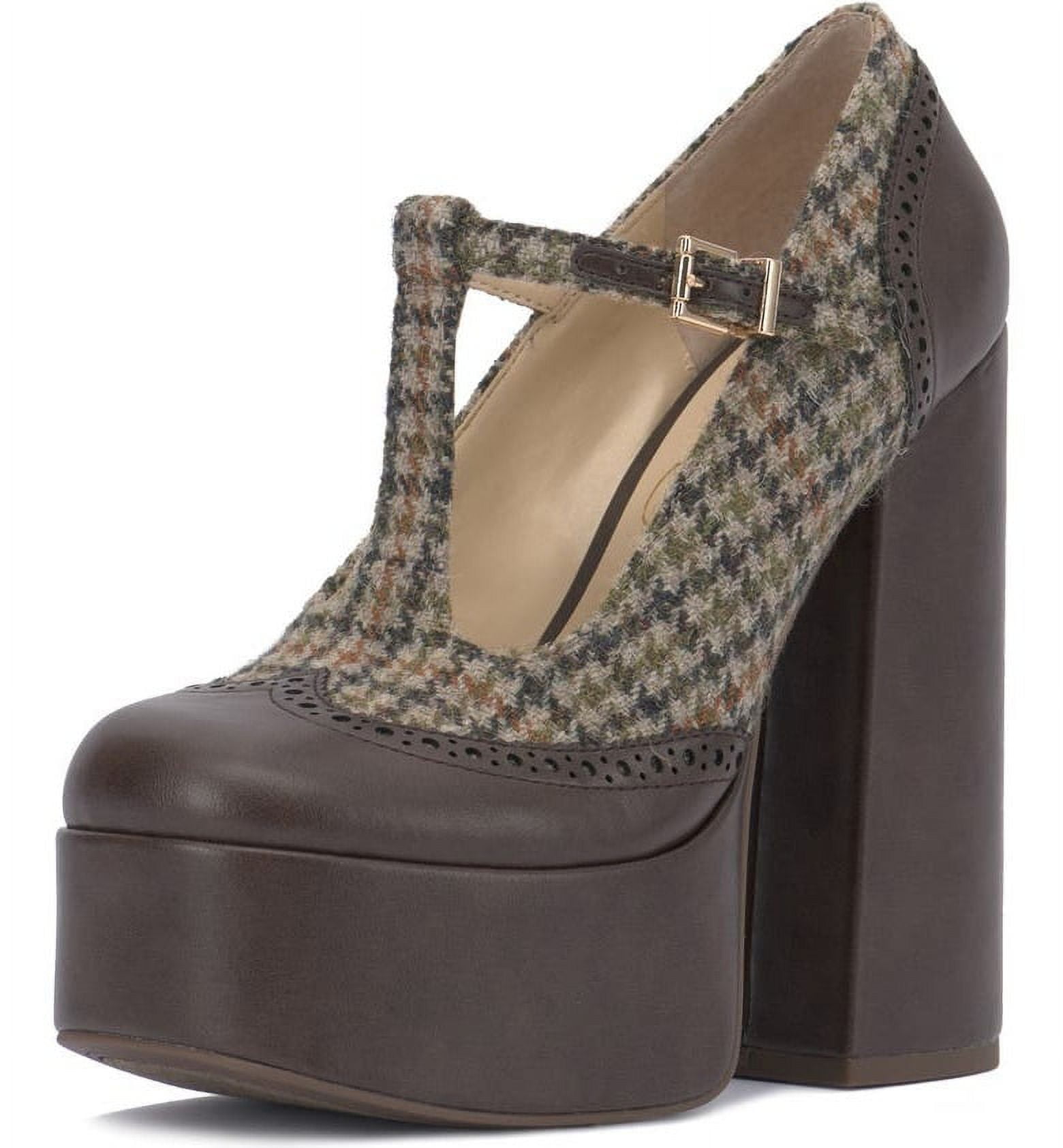 Jessica Simpson Selventa Slumber Brown Mary Jane Block Heel Platform ...