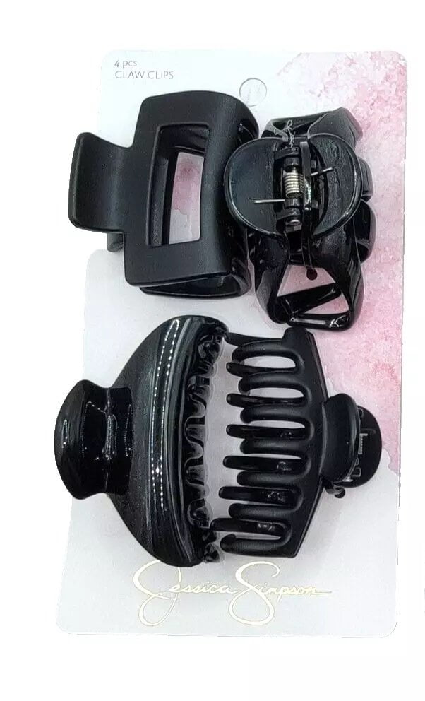 Jessica Simpson Small Black Claw Clips 4ct Each - Walmart.com