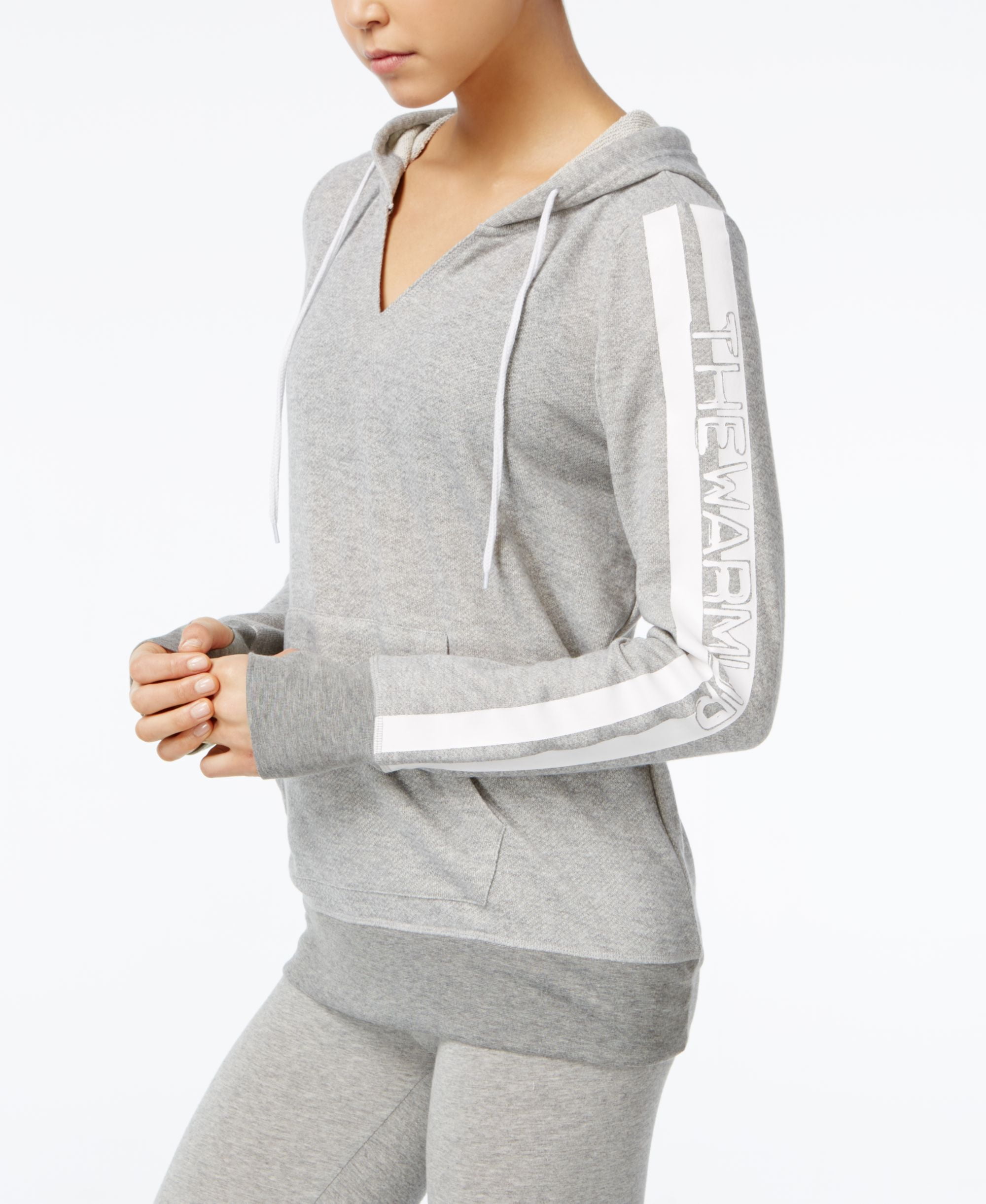 Jessica Simpson The Warm Up Juniors Logo Hoodie Light Heather Grey M ...