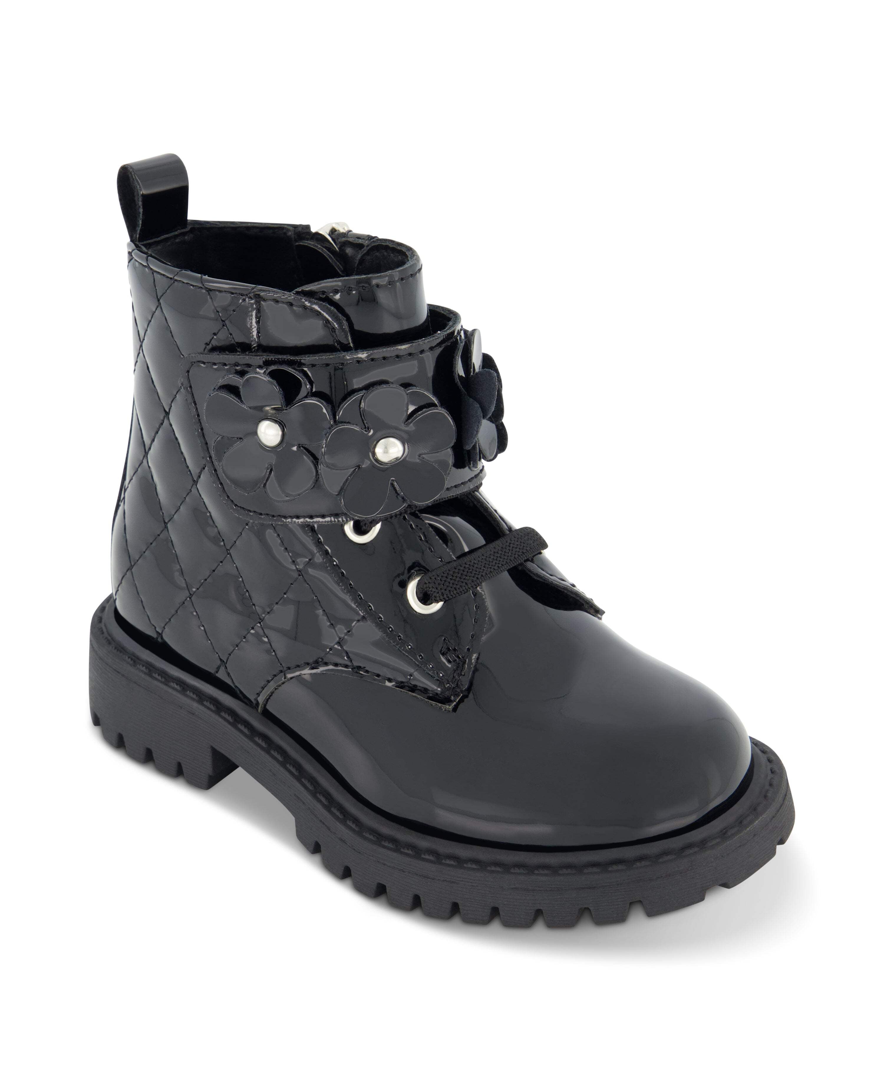 Jessica Simpson Toddler Girls Daria Flower Black Motto Boot - Walmart.com
