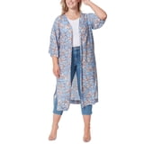 Jessica Simpson Trendy Plus Size Blakely 3/4 Sleeve Duster Amazon ...