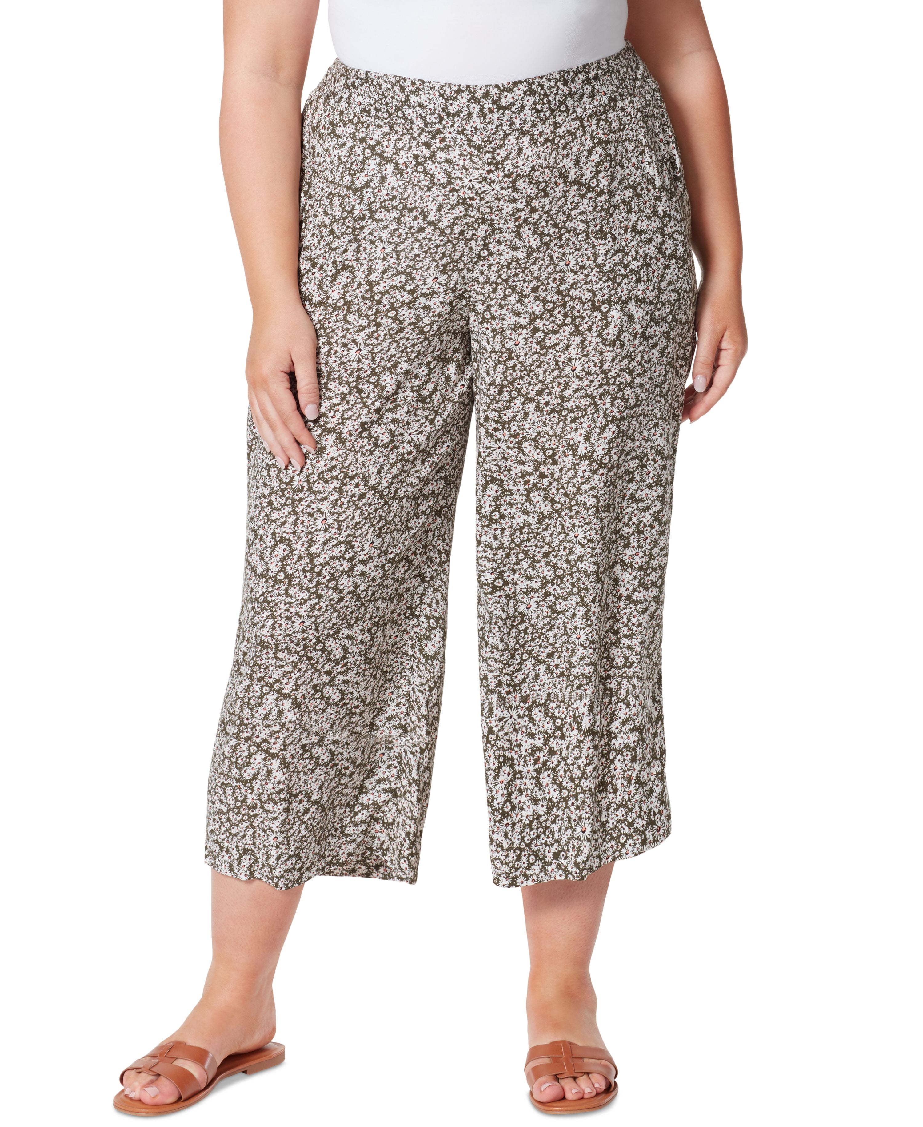 Jessica Simpson Trendy Plus Size Imogen Wide Leg Soft Pants Daisy ...