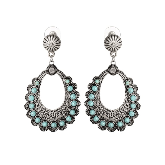 Jessica Simpson Turquoise Stone Drop Earring - Walmart.com