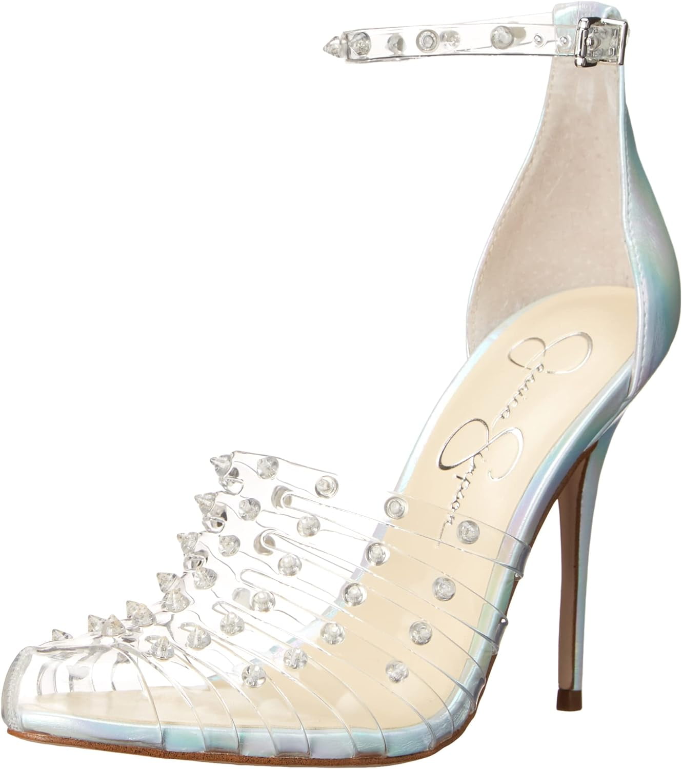Jessica Simpson Westah Women's Studded Caged Dress Heels Shoes ...