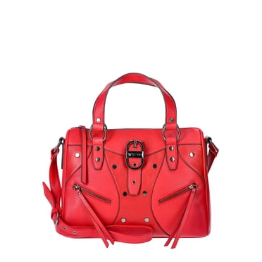 Jessica Simpson Women's Courtney Faux Leather Satchel Handbag, Cream ...