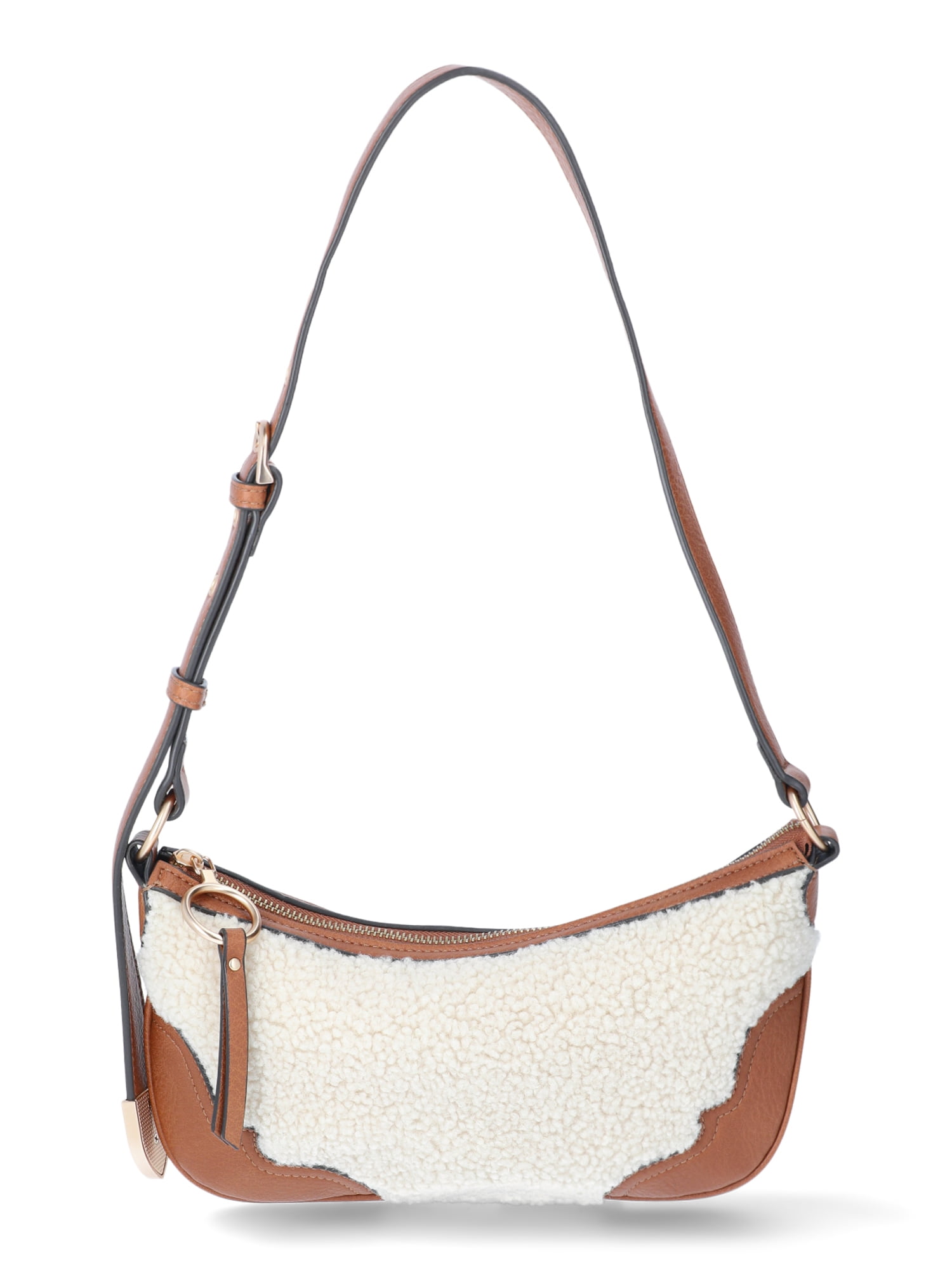 Jessie Shoulder Handbag - Faux Shearling - Walmart.com