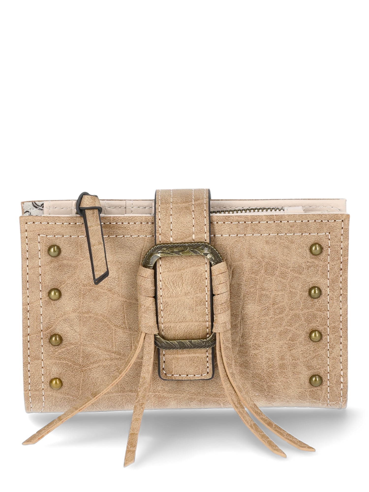 Jessica Simpson Asher Wallet, Camel - Stylish Compact Chic Faux-Leather ...