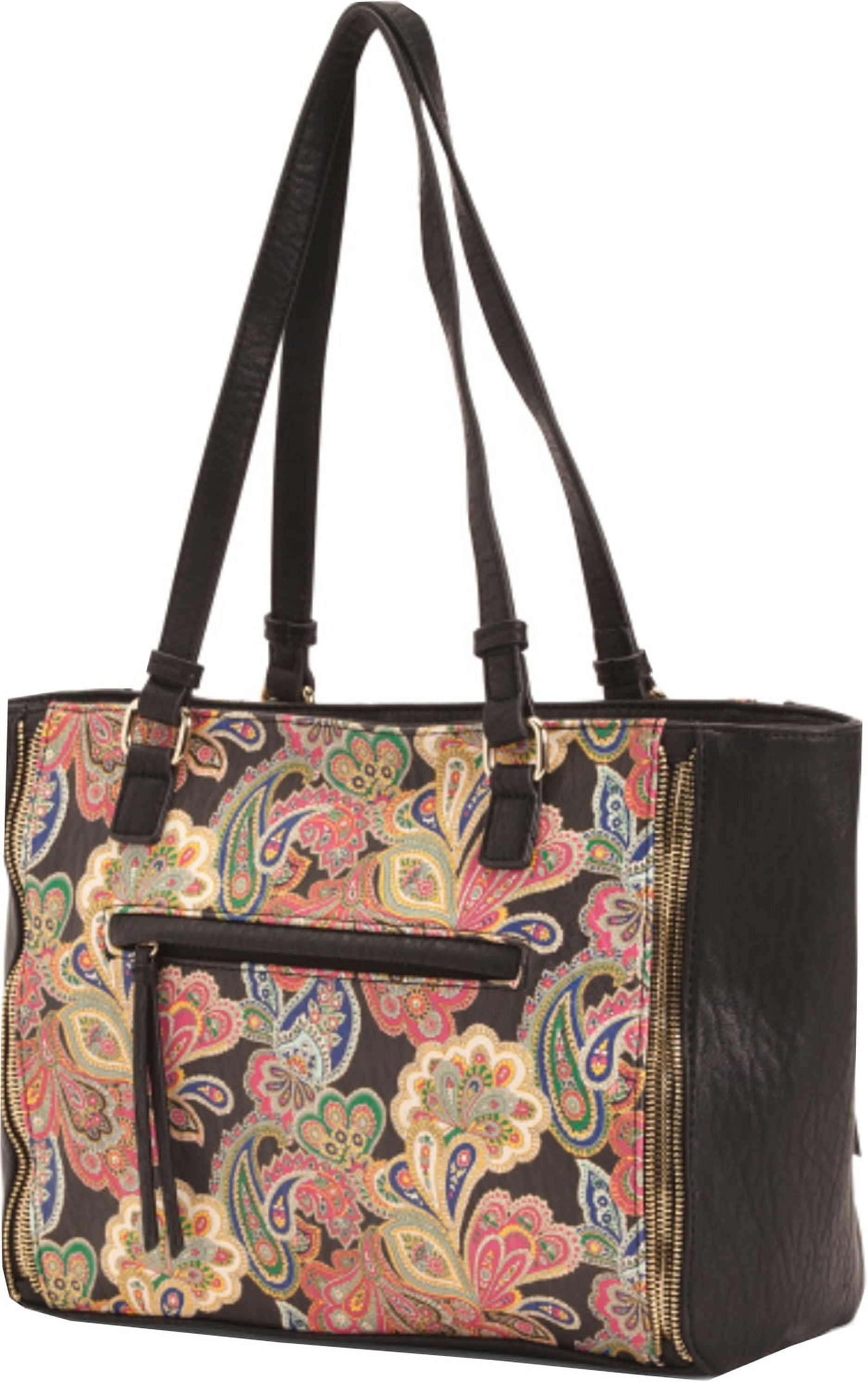 Jessica Simpson Women’s Baylinn Tote Bag, Paisley and Black - Walmart.com