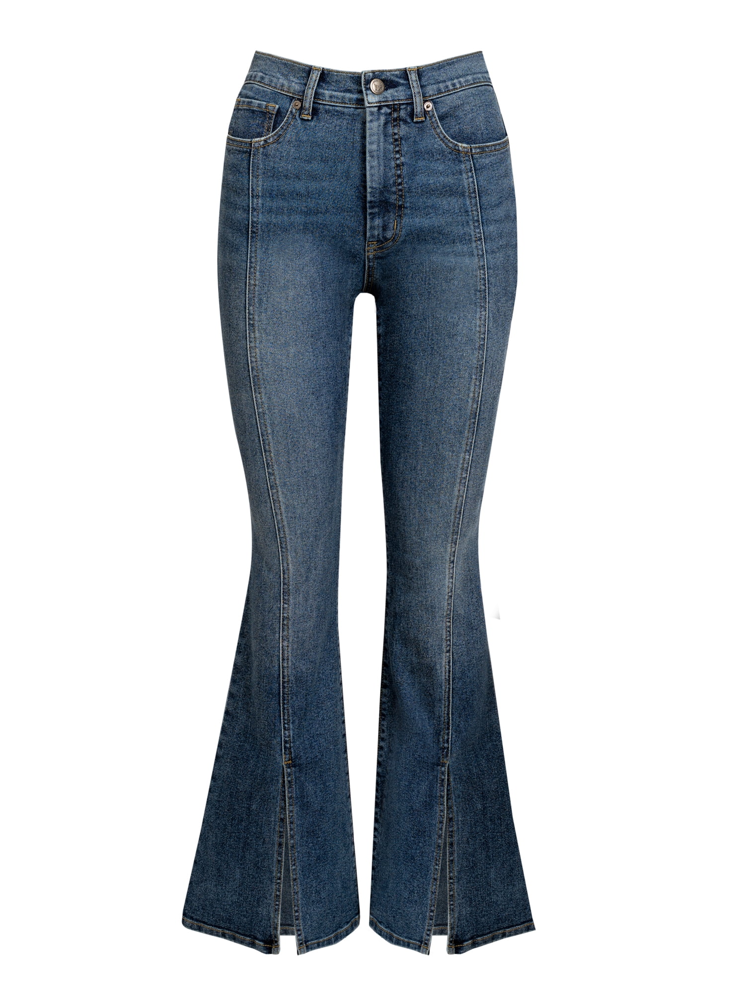 Jessica Simpson Women's Daisy Fitted Flare Jeans, 32.5" Inseam Regular ...