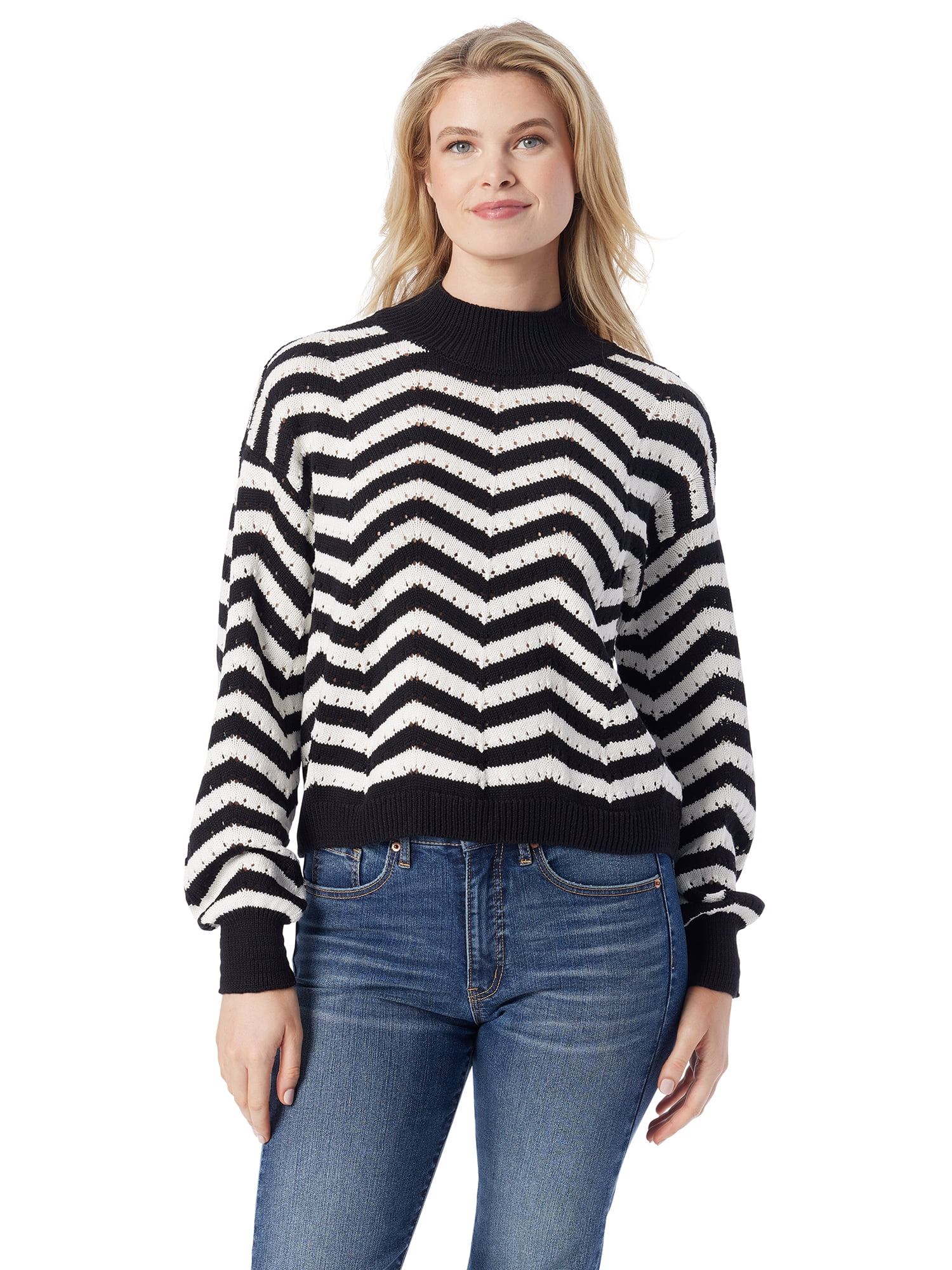 Jessica Simpson Women's Farai Textured Cropped Sweater, Sizes XS-XL ...