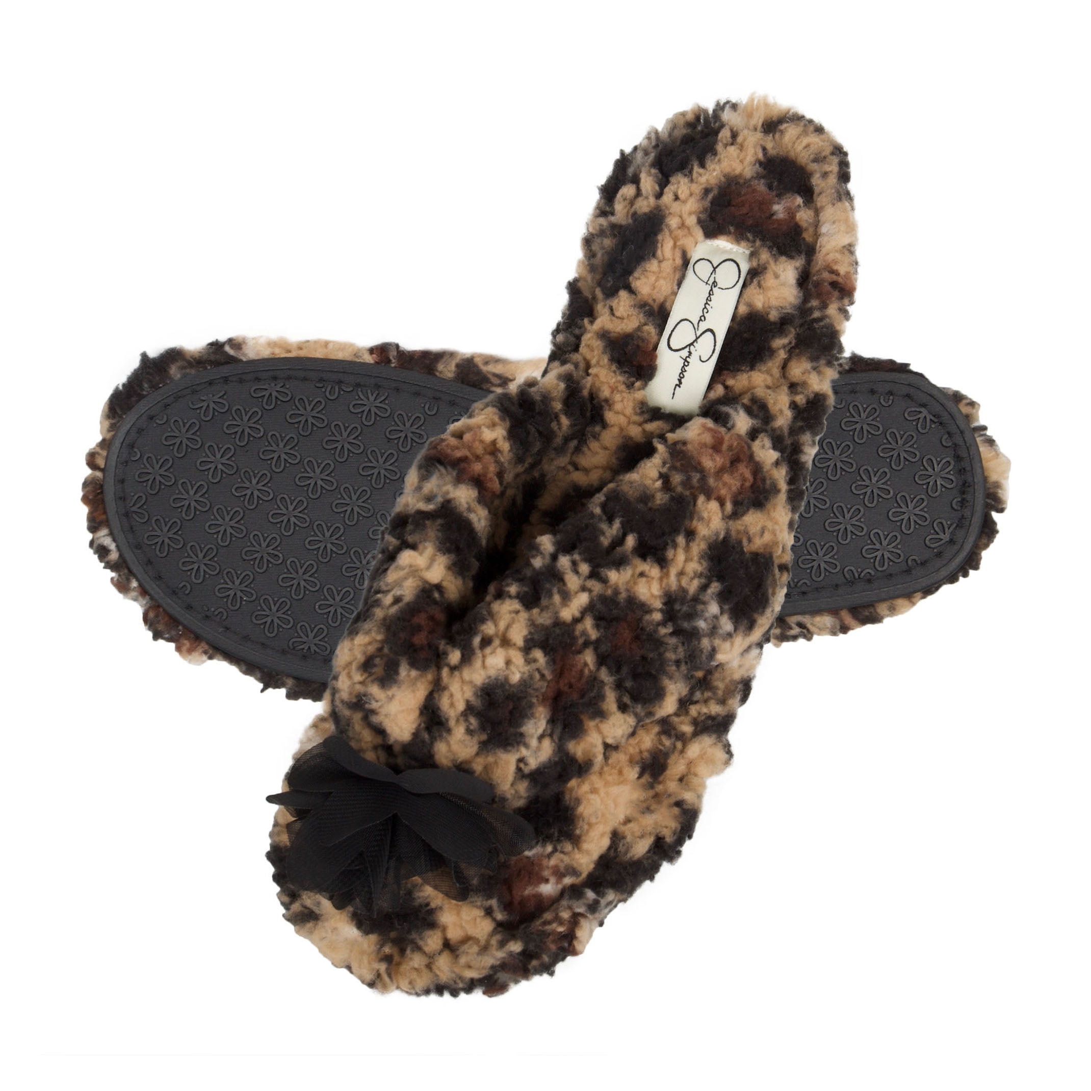 Jessica Simpson Women's Flower Thong Slippers, Cozy Memory Foam Slide ...