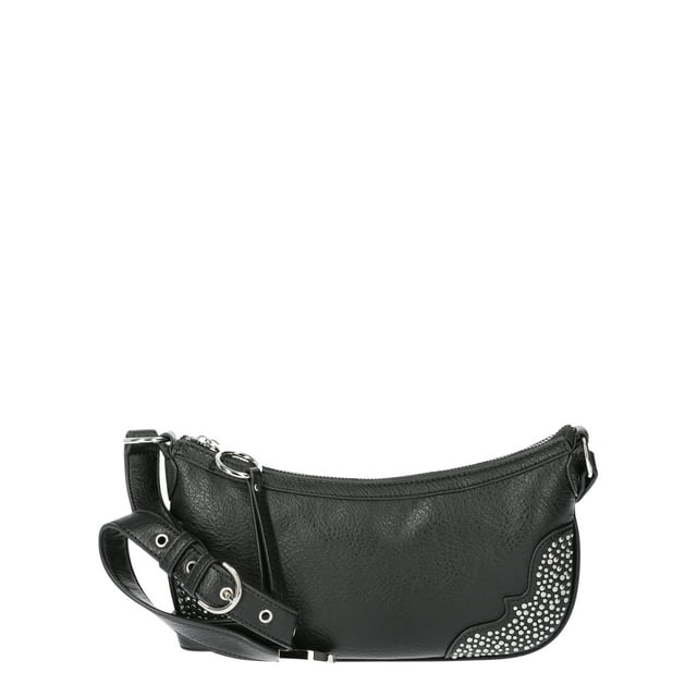 Jessica Simpson Women's Jessie Faux Leather Shoulder Handbag, Meteorite ...