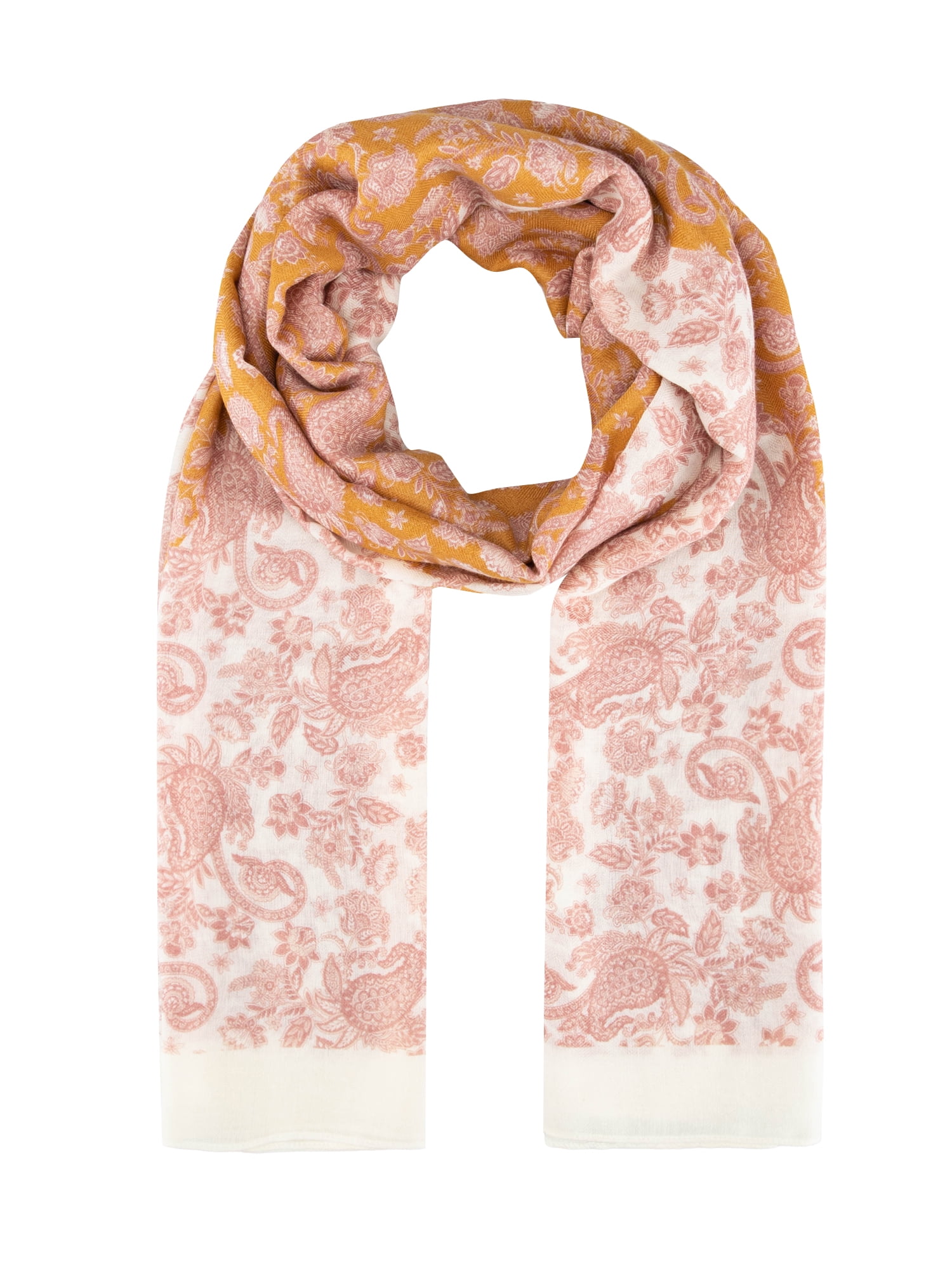Jessica Simpson Adult Women's Lightweight Paisley Print Scarf - Pink ...