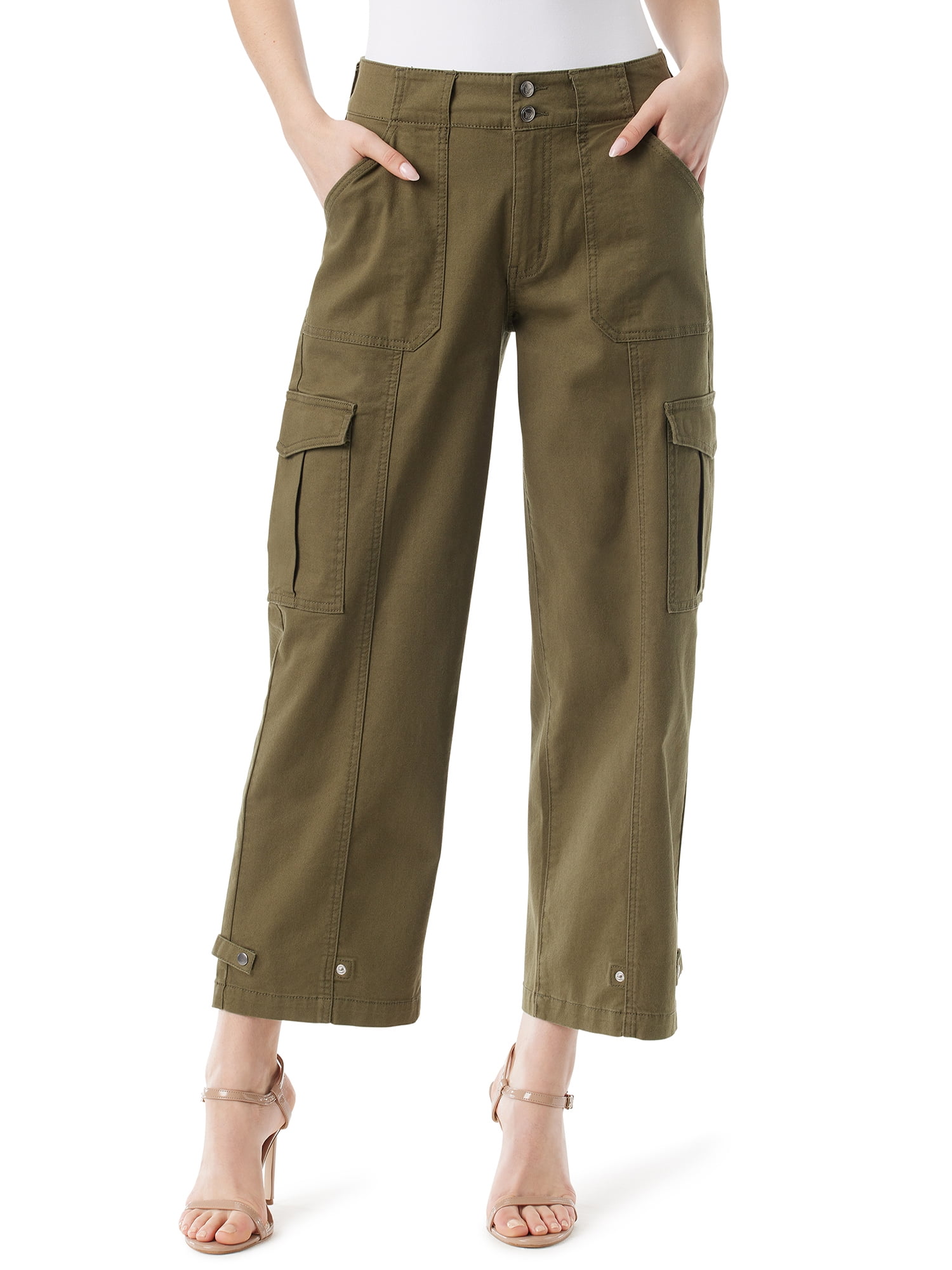 Jessica Simpson Women's Stylish Low Cargo Pants with Stretch and ...