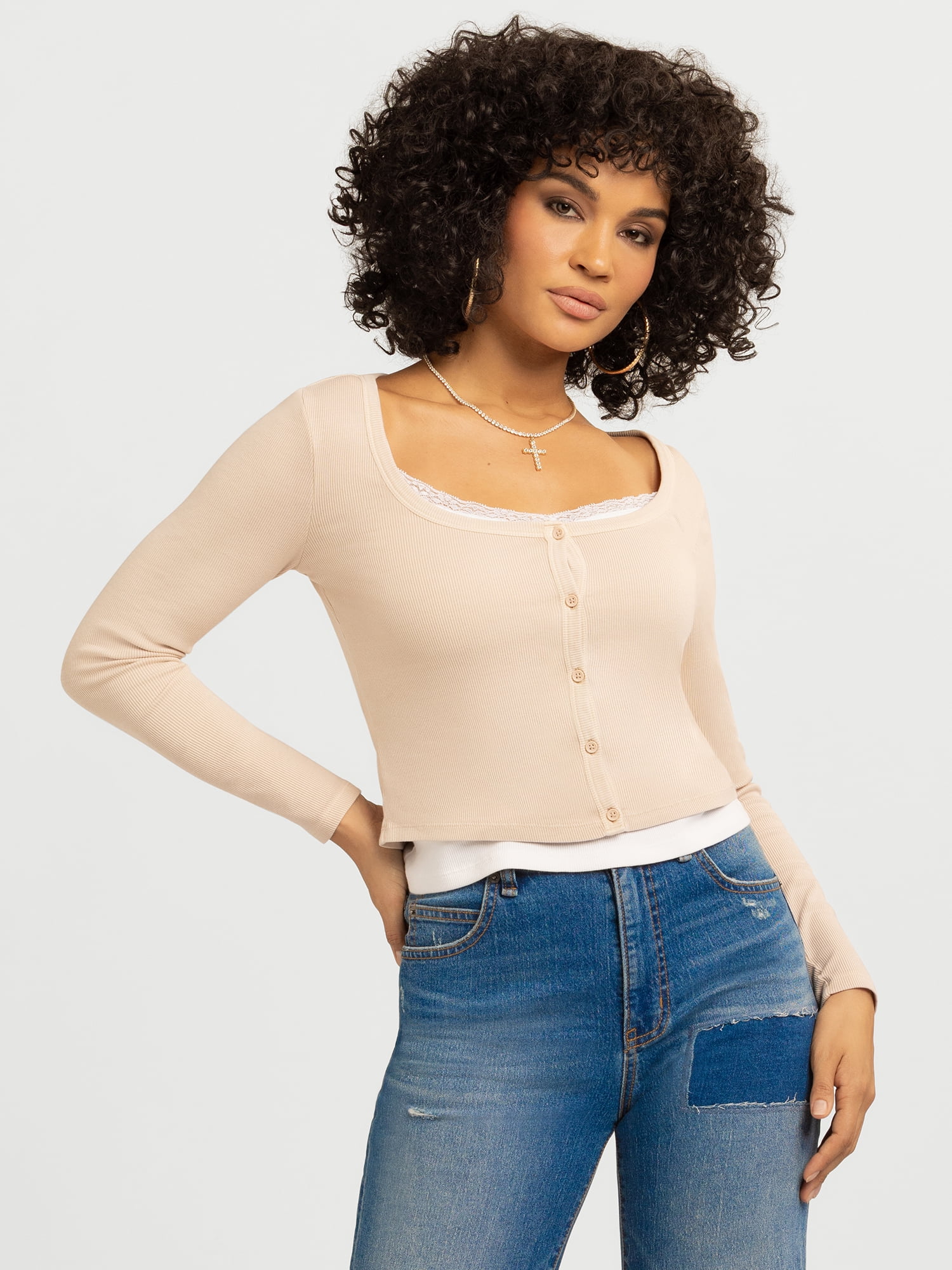 Jessica Simpson Women's Manuela Layered Look Top, Sizes XS-XL - Walmart.com