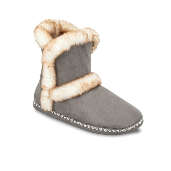 Jessica Simpson Women's Microsuede Whipstitch Slipper Bootie - Walmart.com