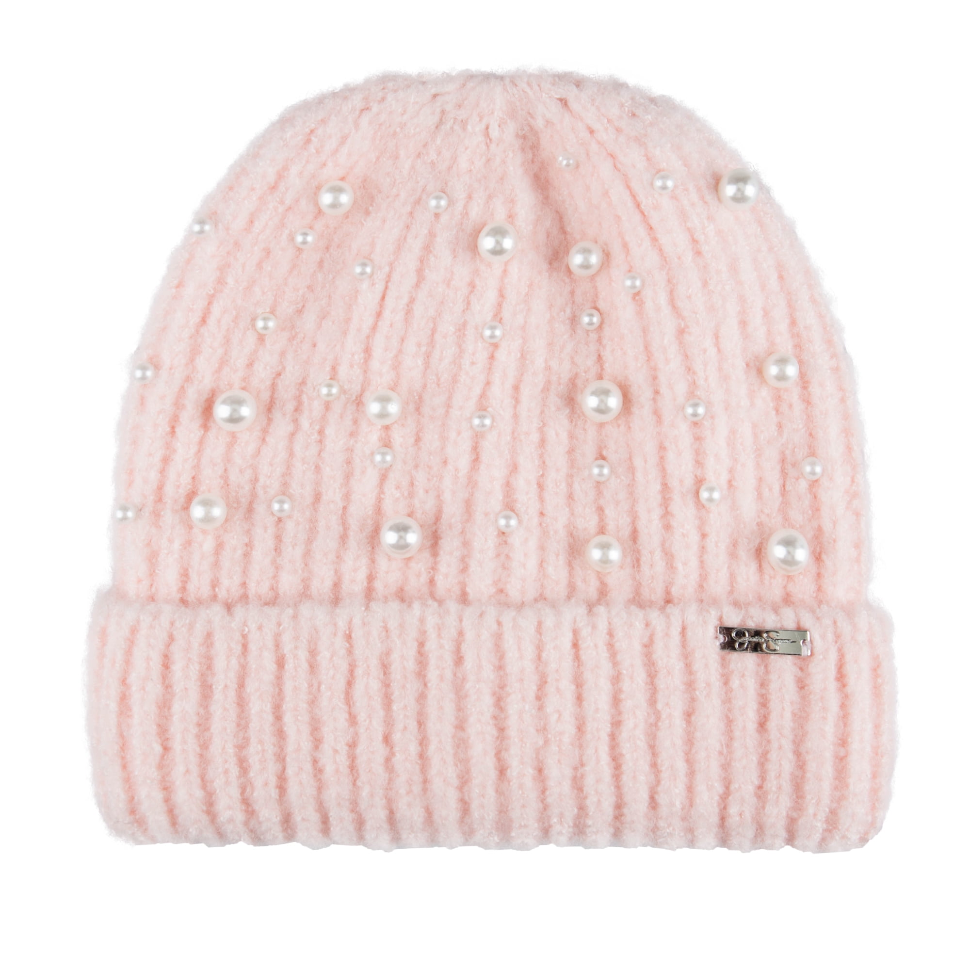 Jessica Simpson Women's Pearl Knit Cuffed Beanie Hat - Walmart.com