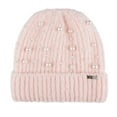 Jessica Simpson Women's Pearl Knit Cuffed Beanie Hat - Walmart.com
