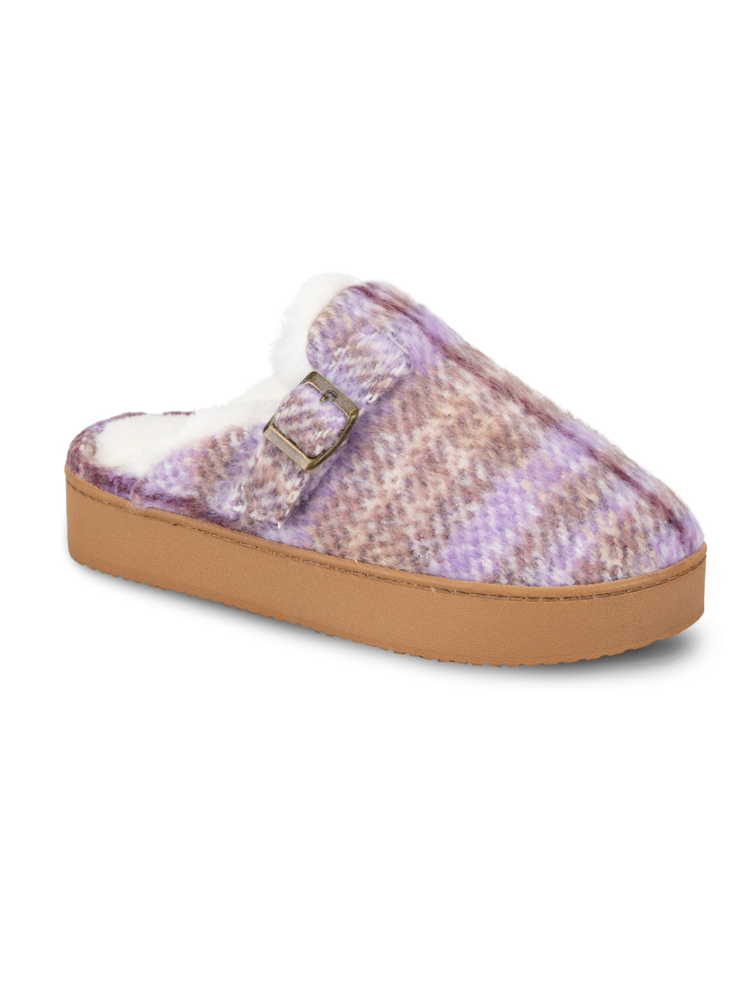Jessica Simpson Plaid Platform Cozy Clog Slipper - Walmart.com