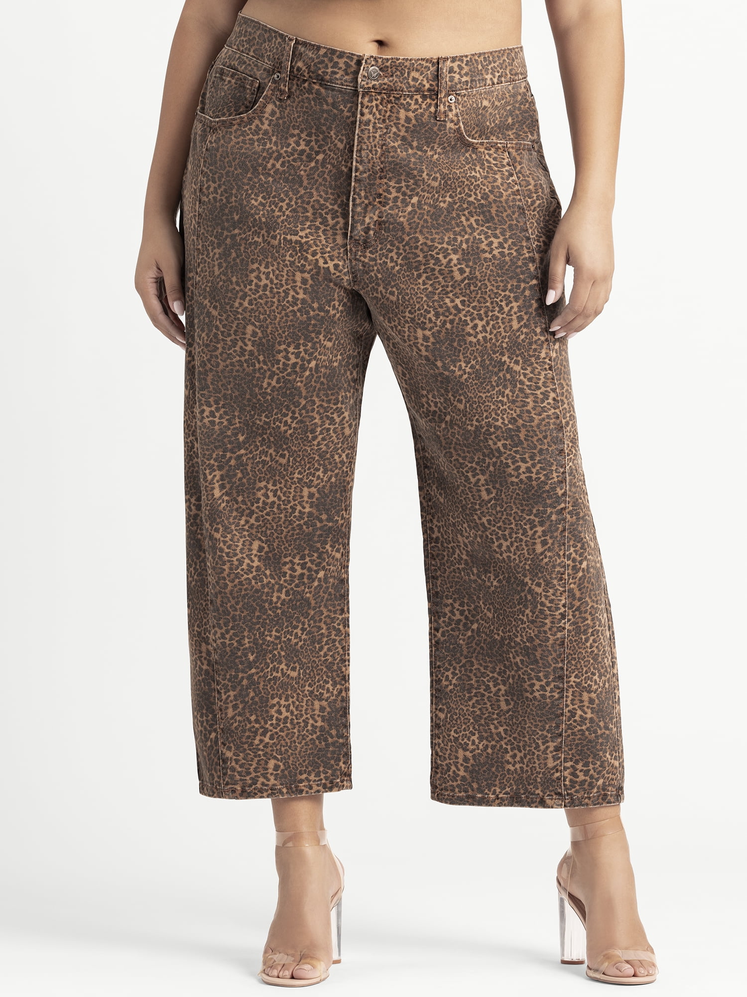 Jessica Simpson Women's and Women's Plus Myrtle Barrel Leg Jeans, Sizes ...