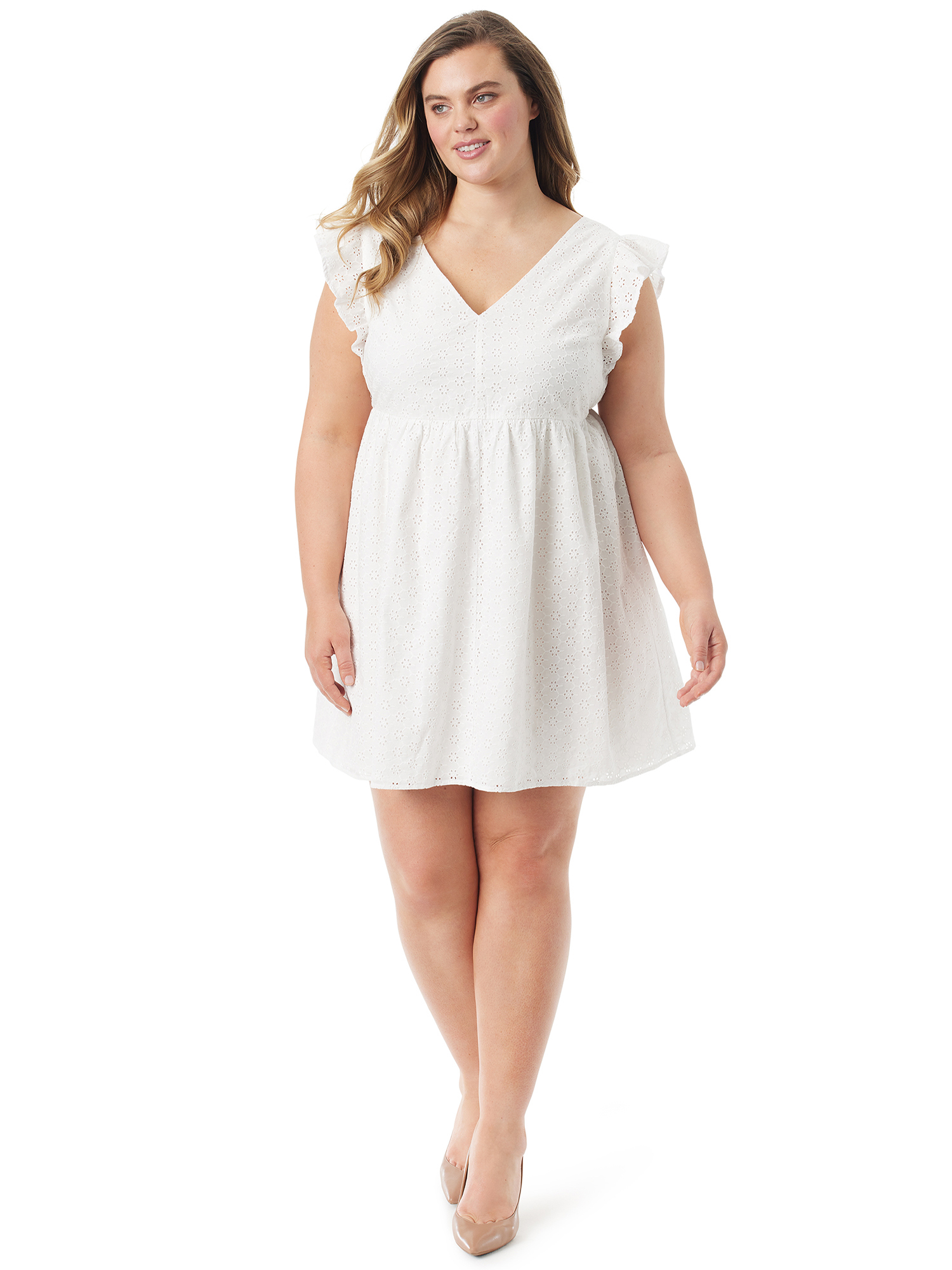 Women's Plus Size Trendy Style Baby Doll Solid Dress - Walmart.com
