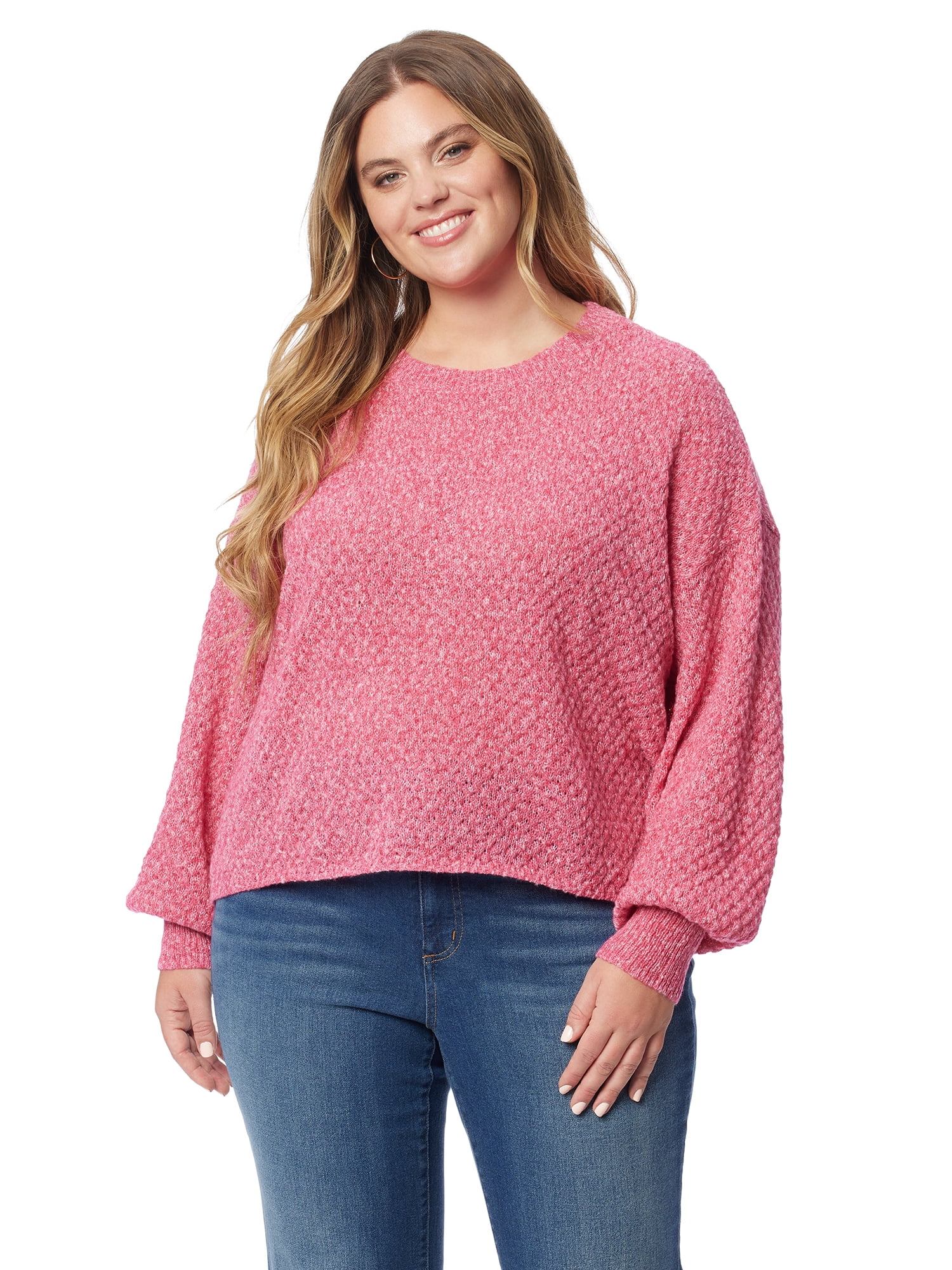 Jessica Simpson Women's & Women's Plus Size Suki Crop Pullover, Sizes ...