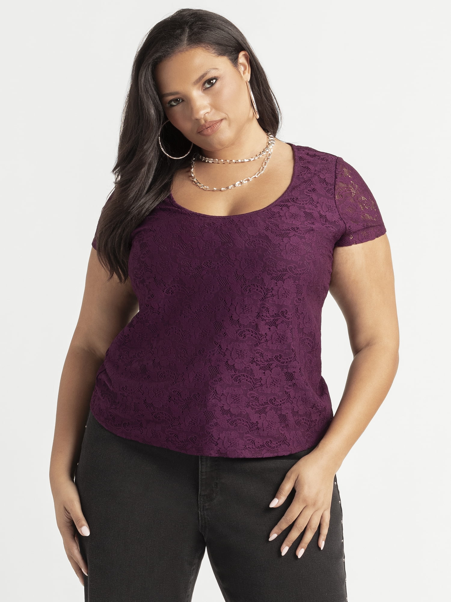Jessica Simpson Women's Plus Yeil Surplice Top, Sizes 0X-4X - Walmart.com