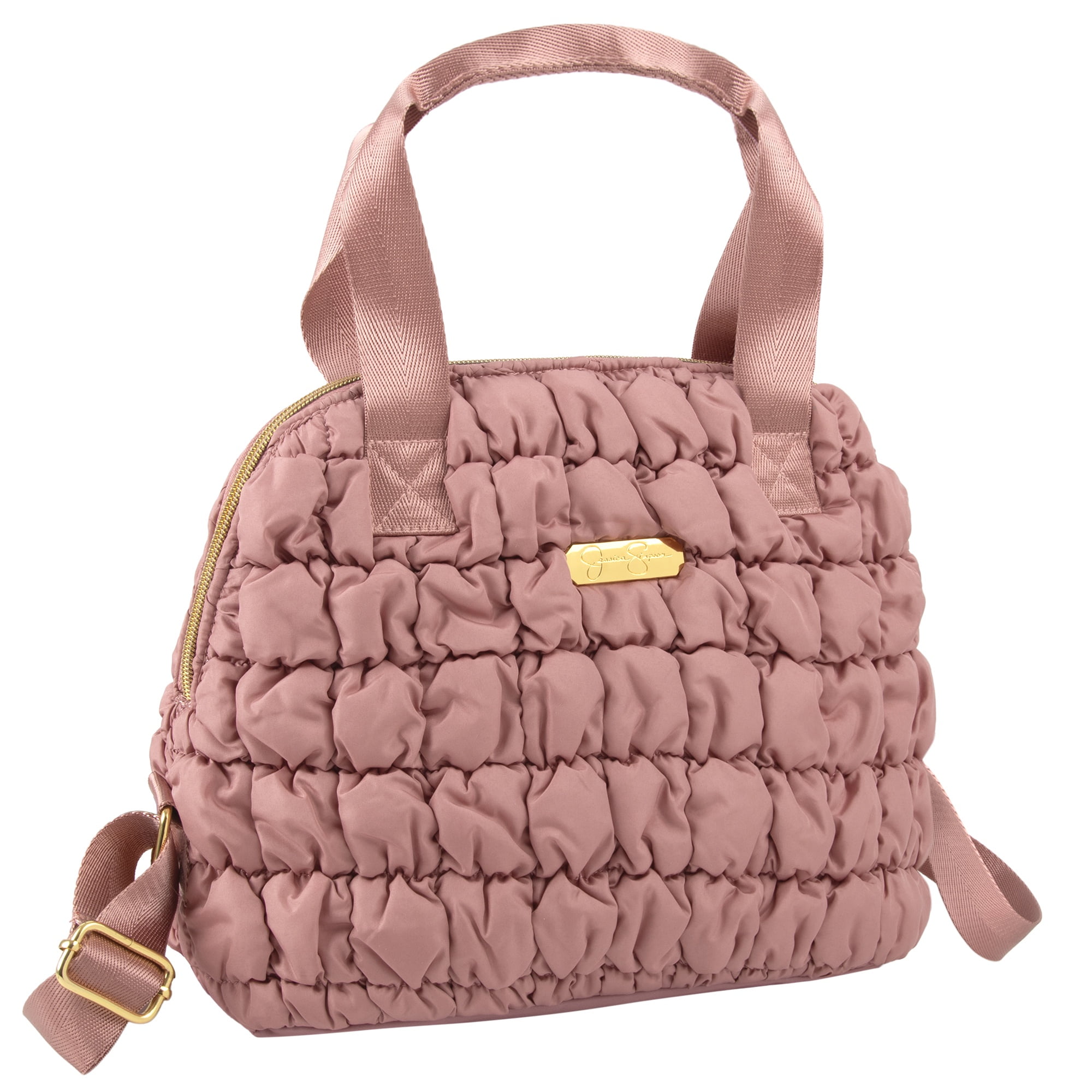 Jessica Simpson Women's Ruffle Quilted Insulated Reusable Cooler Lunch ...