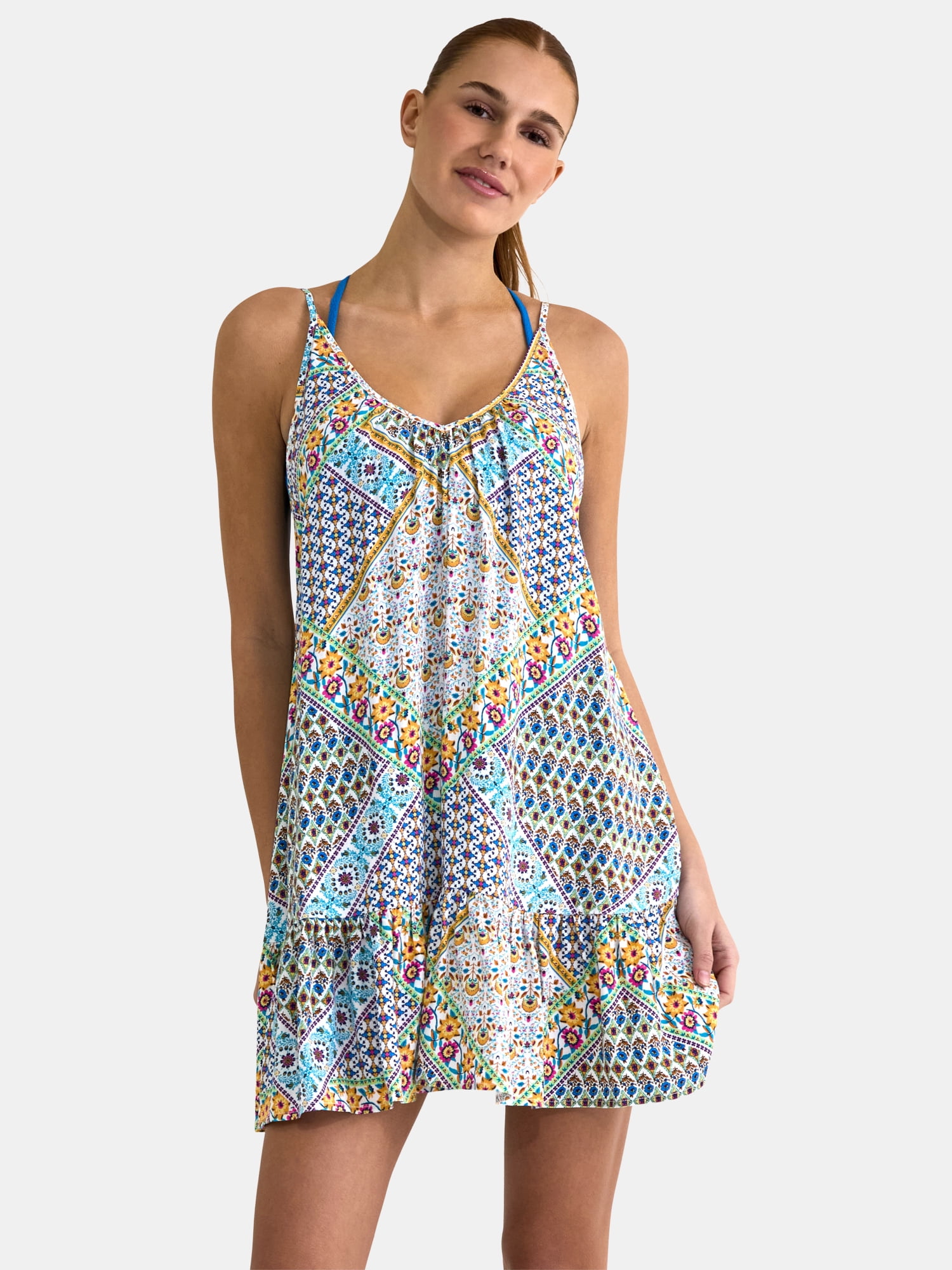 Jessica Simpson Women’s Ruffle Swing Dress Coverup, Sizes XS-M ...