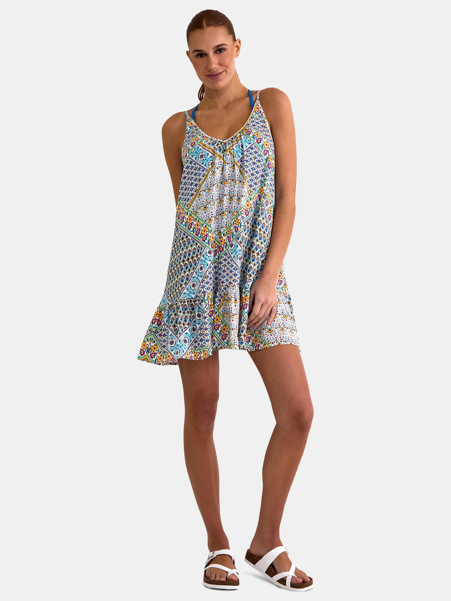 Jessica Simpson Women’s Ruffle Swing Dress Coverup, Sizes XS-M ...